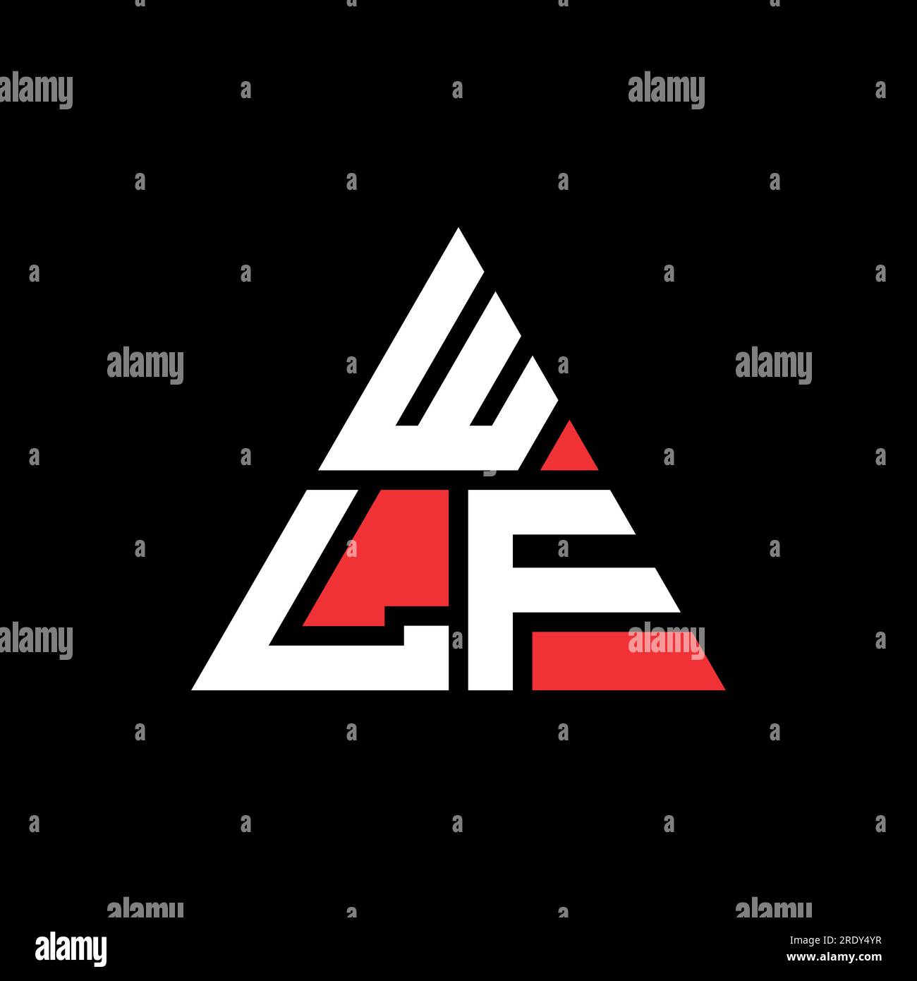WLF triangle letter logo design with triangle shape. WLF triangle logo ...