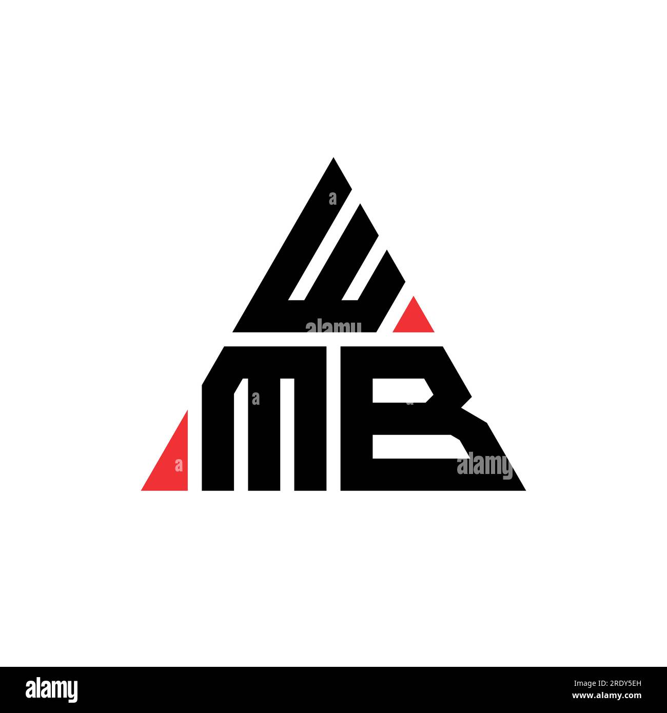 WMB triangle letter logo design with triangle shape. WMB triangle logo design monogram. WMB ...