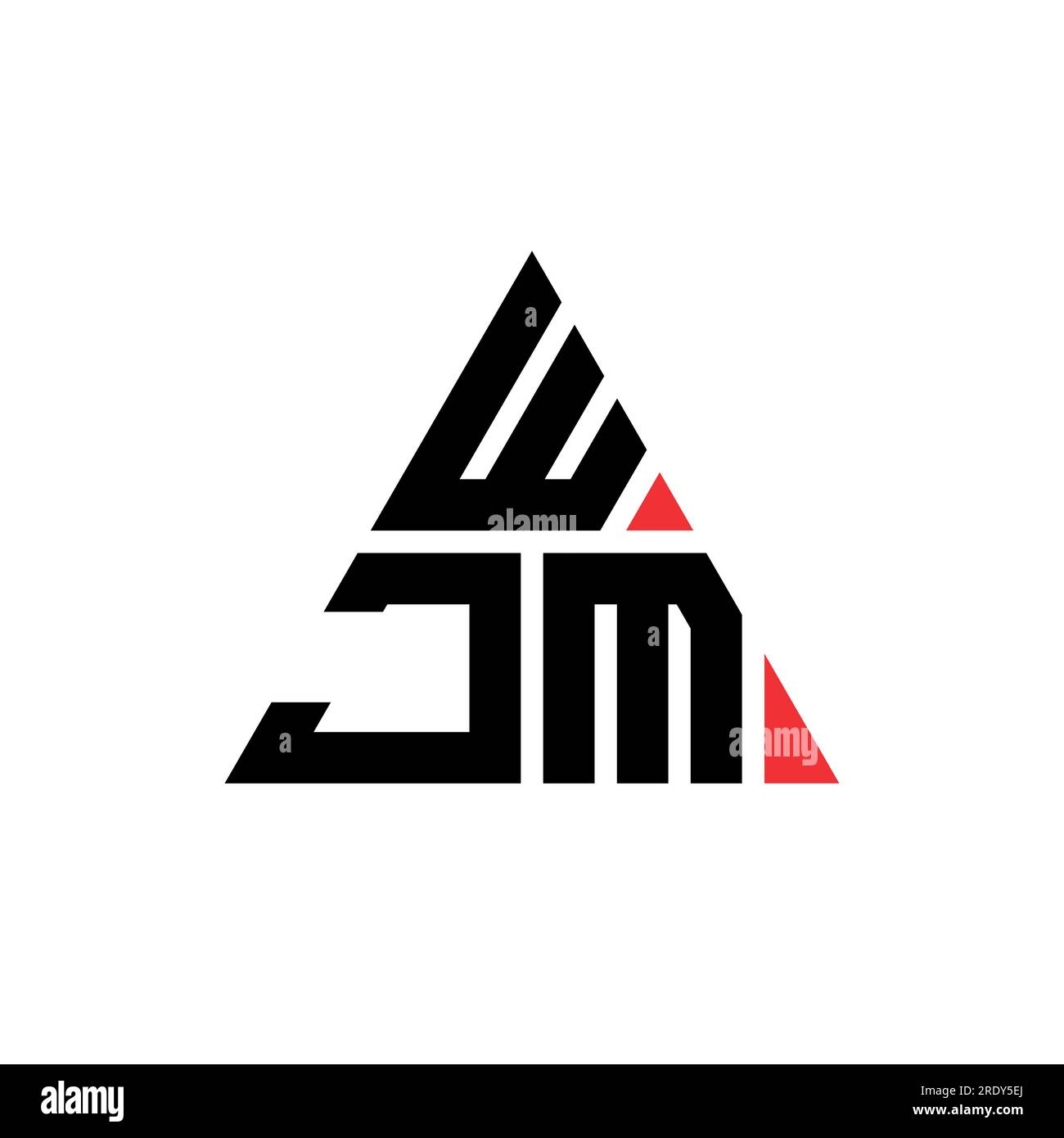 WJM triangle letter logo design with triangle shape. WJM triangle logo ...