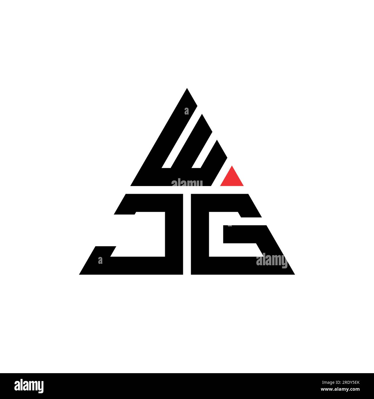 WJG triangle letter logo design with triangle shape. WJG triangle logo ...