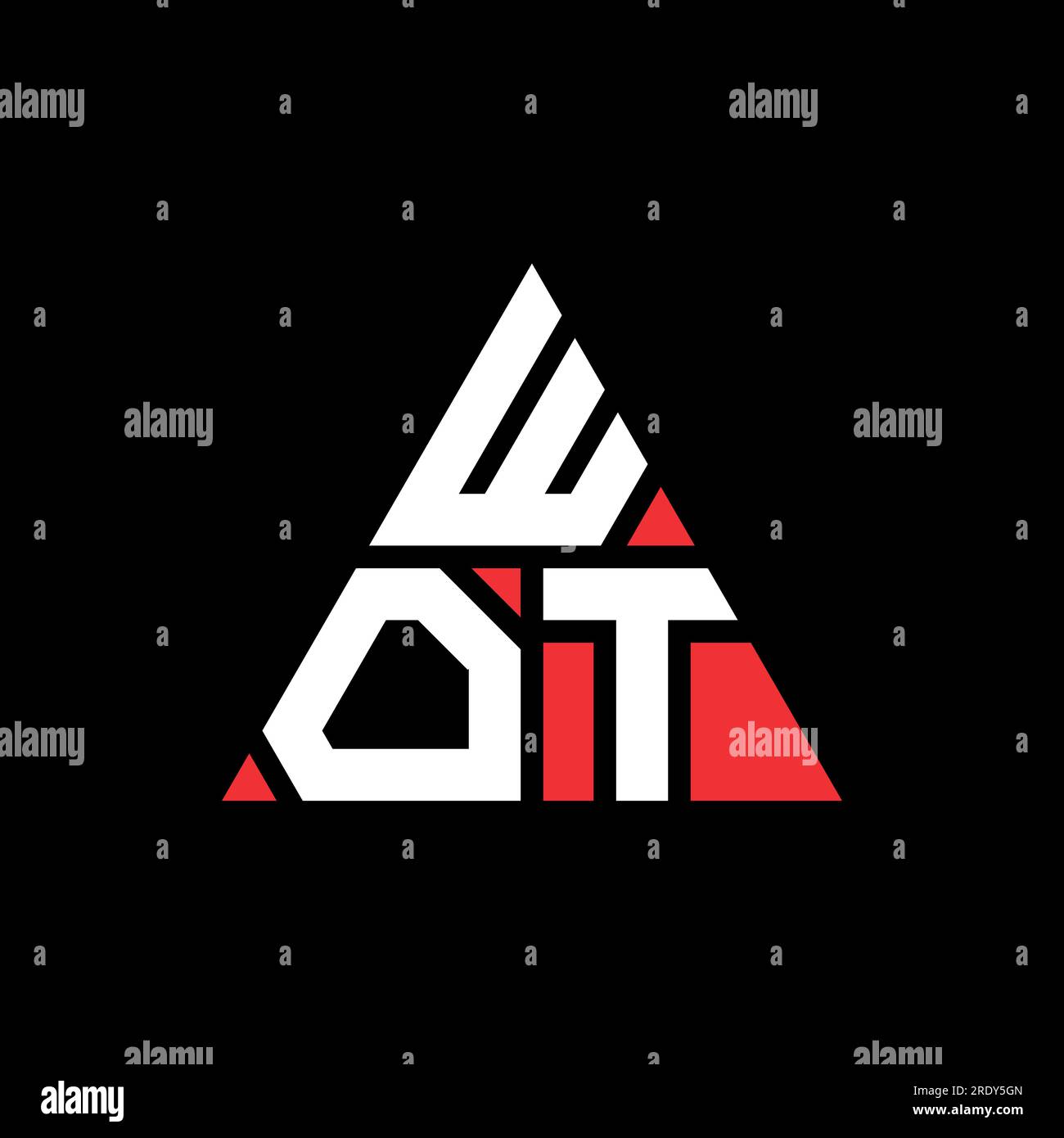 WOT triangle letter logo design with triangle shape. WOT triangle logo ...