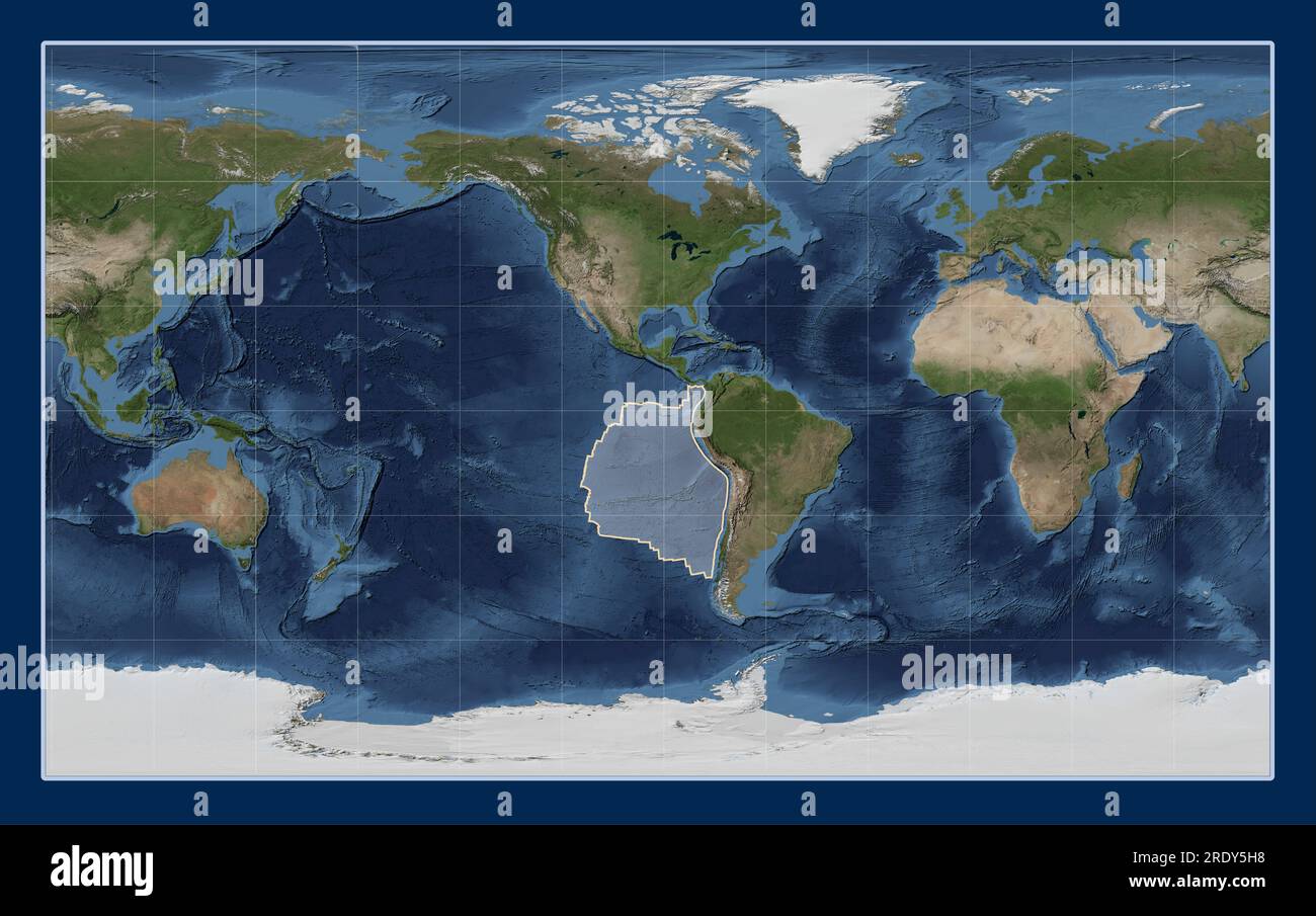 Nazca tectonic plate on the Blue Marble satellite map in the Compact ...