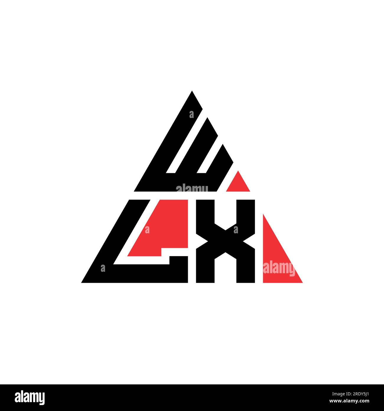 WLX triangle letter logo design with triangle shape. WLX triangle logo ...