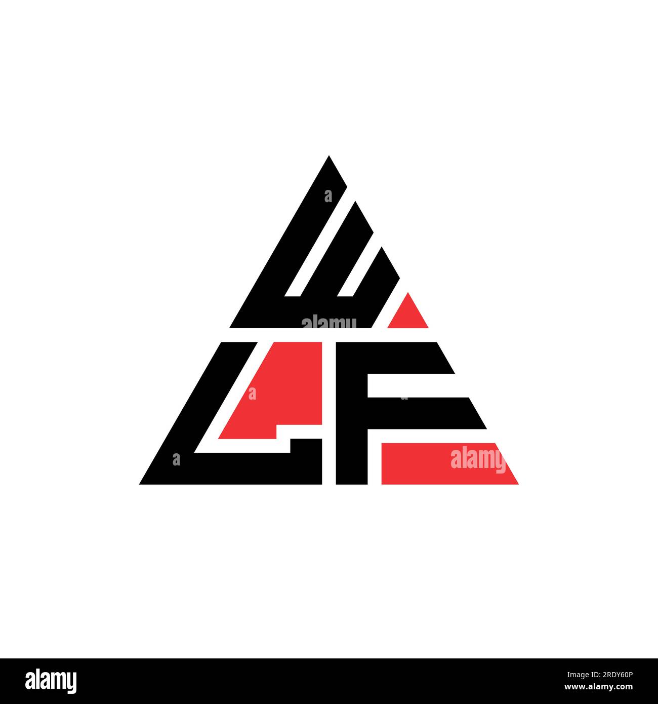 WLF triangle letter logo design with triangle shape. WLF triangle logo ...