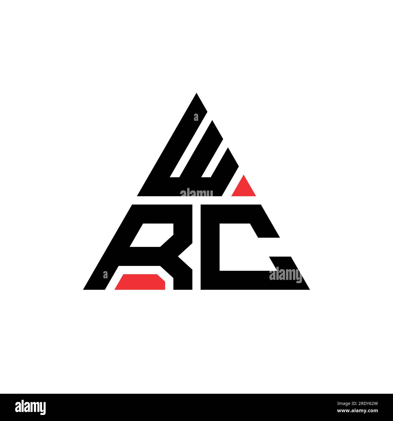 WRC triangle letter logo design with triangle shape. WRC triangle logo ...