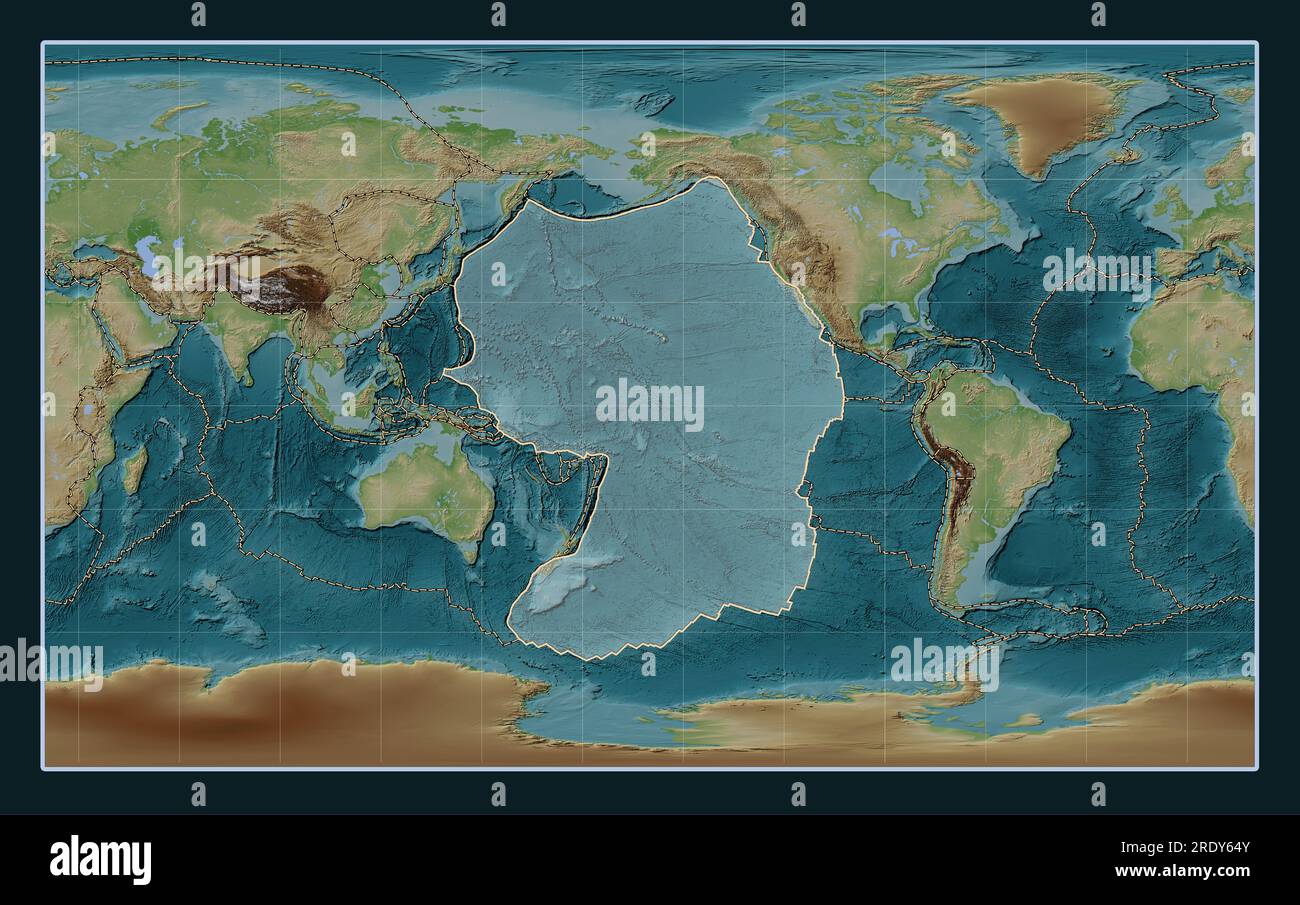Pacific tectonic plate on the Wiki style elevation map in the Compact ...