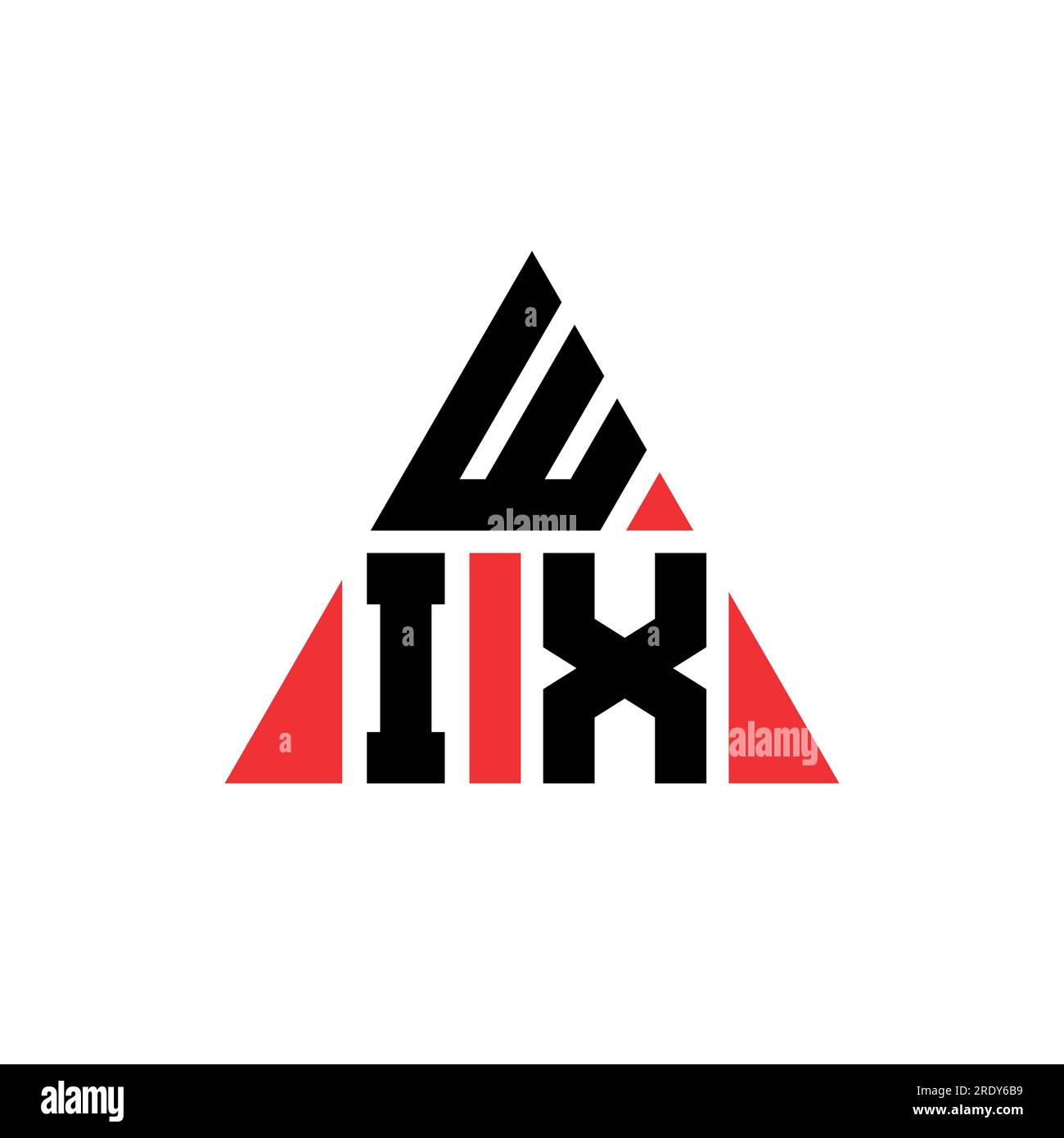WIX triangle letter logo design with triangle shape. WIX triangle logo ...