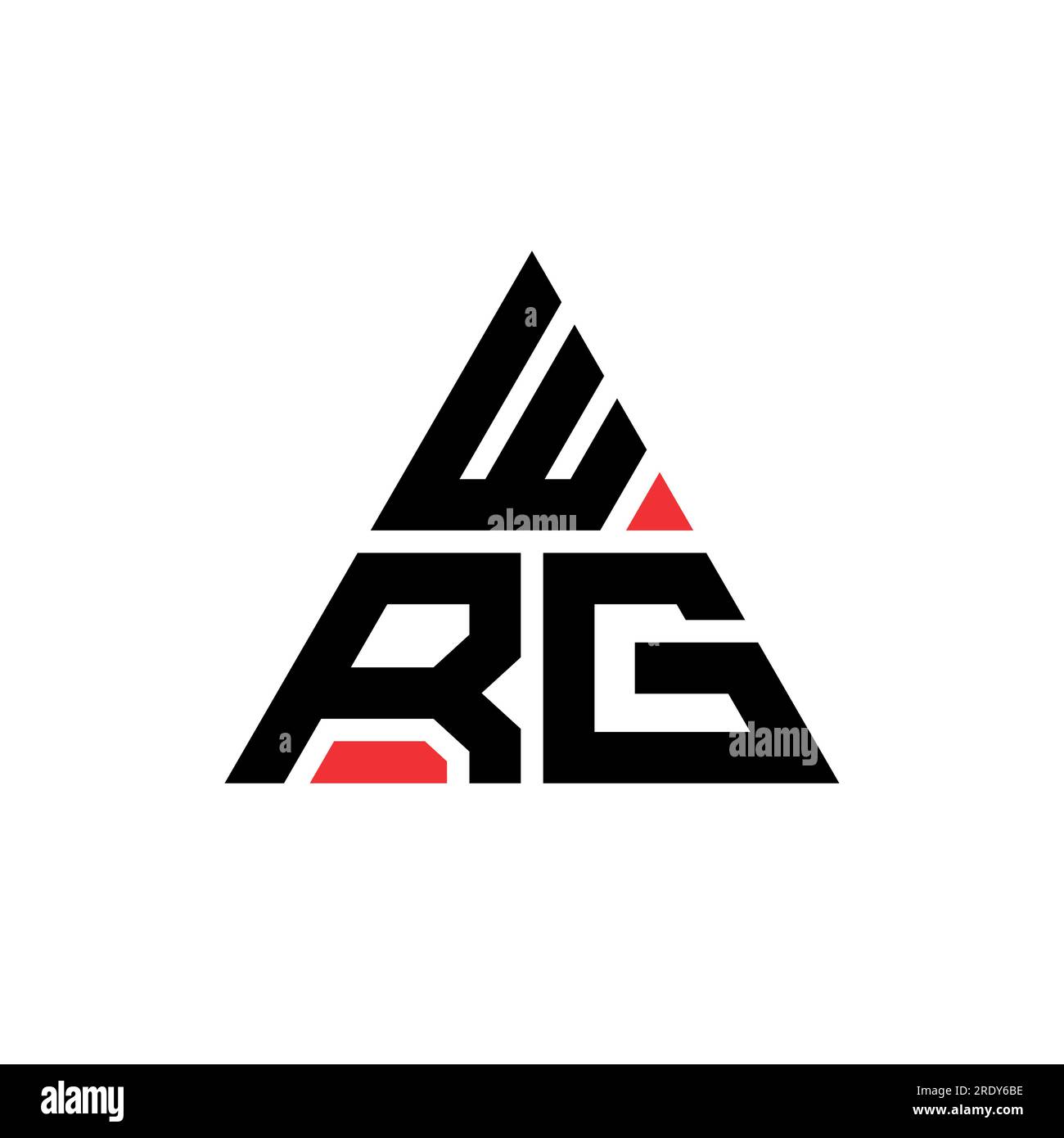 WRG triangle letter logo design with triangle shape. WRG triangle logo ...