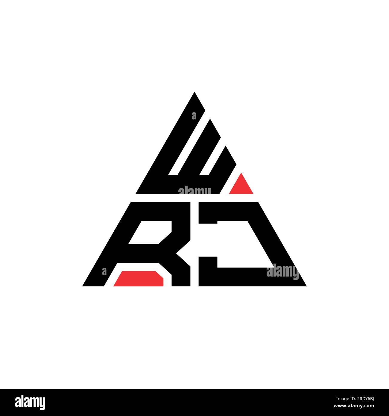 WRJ triangle letter logo design with triangle shape. WRJ triangle logo ...