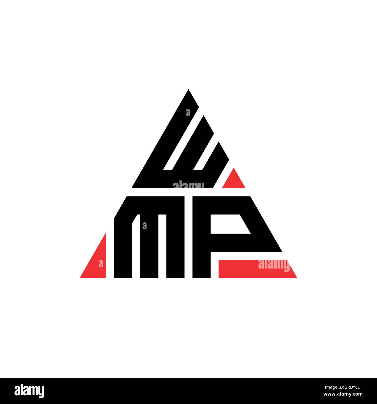 WMP triangle letter logo design with triangle shape. WMP triangle logo ...