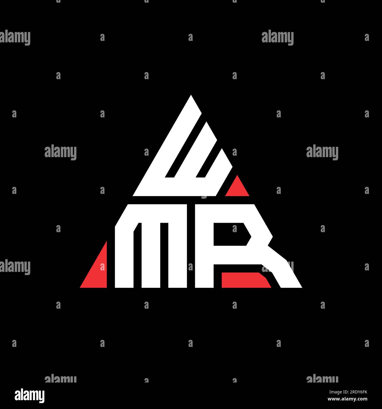 WMR triangle letter logo design with triangle shape. WMR triangle logo ...