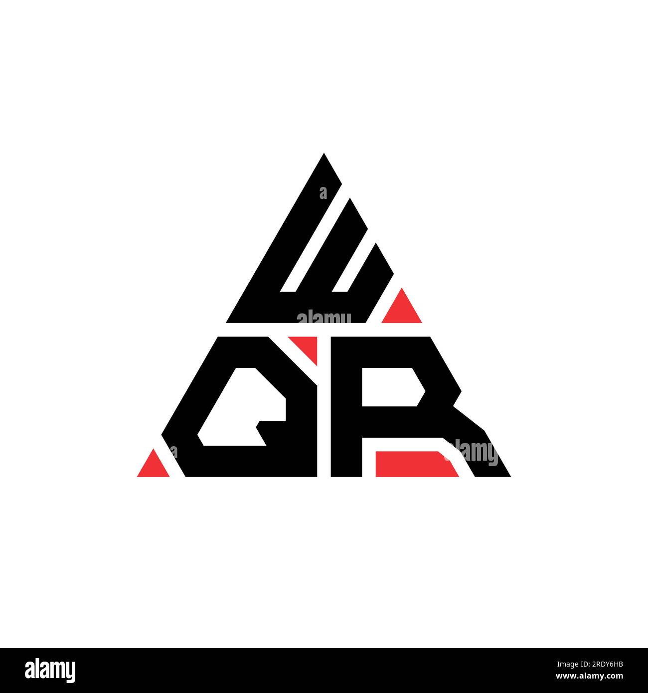 WQR triangle letter logo design with triangle shape. WQR triangle logo ...