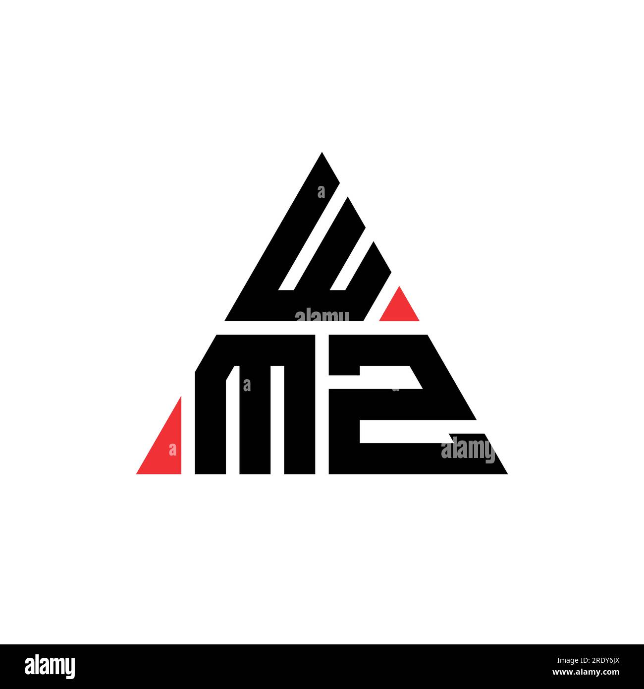 WMZ triangle letter logo design with triangle shape. WMZ triangle logo ...