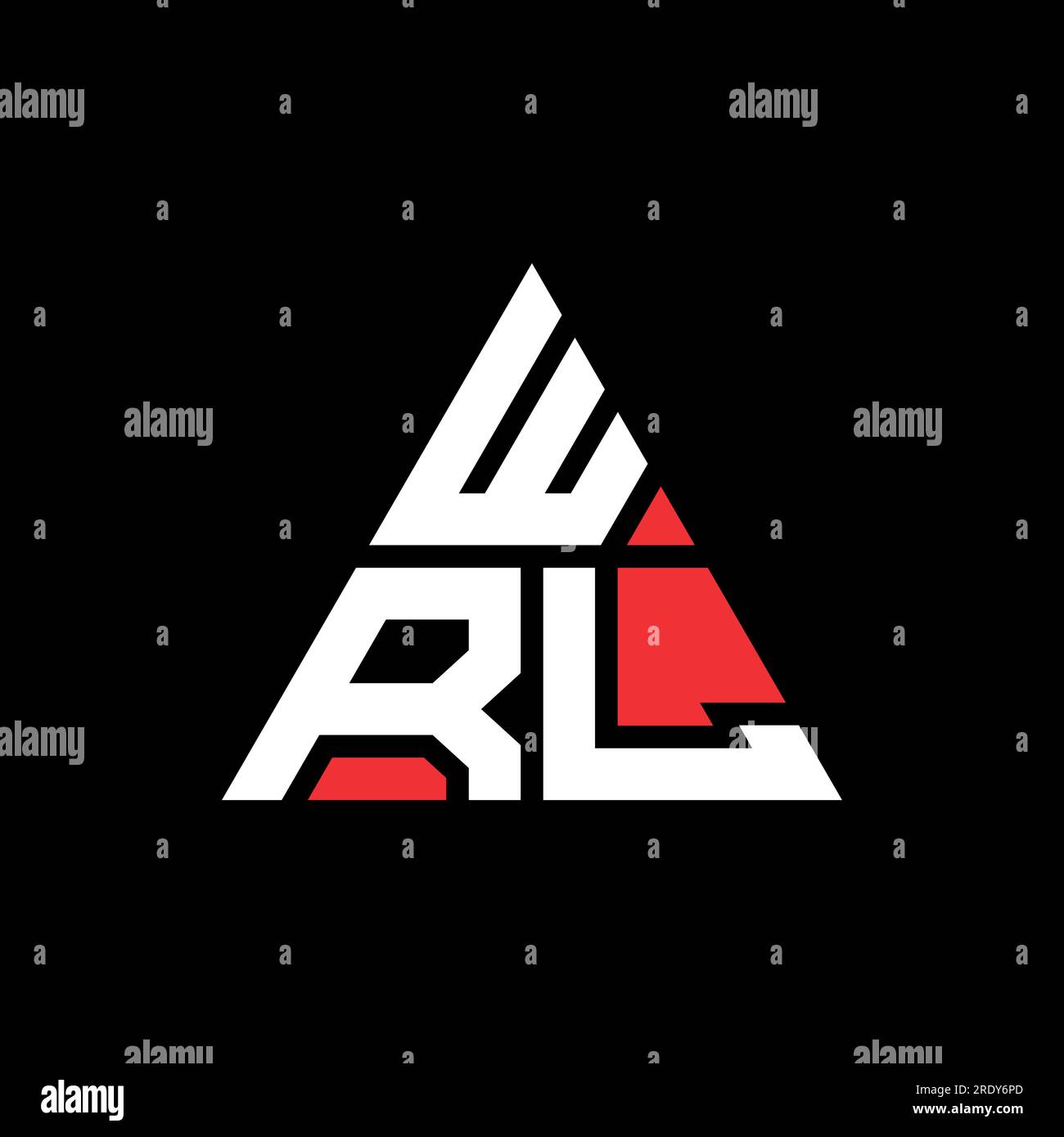 WRL triangle letter logo design with triangle shape. WRL triangle logo ...