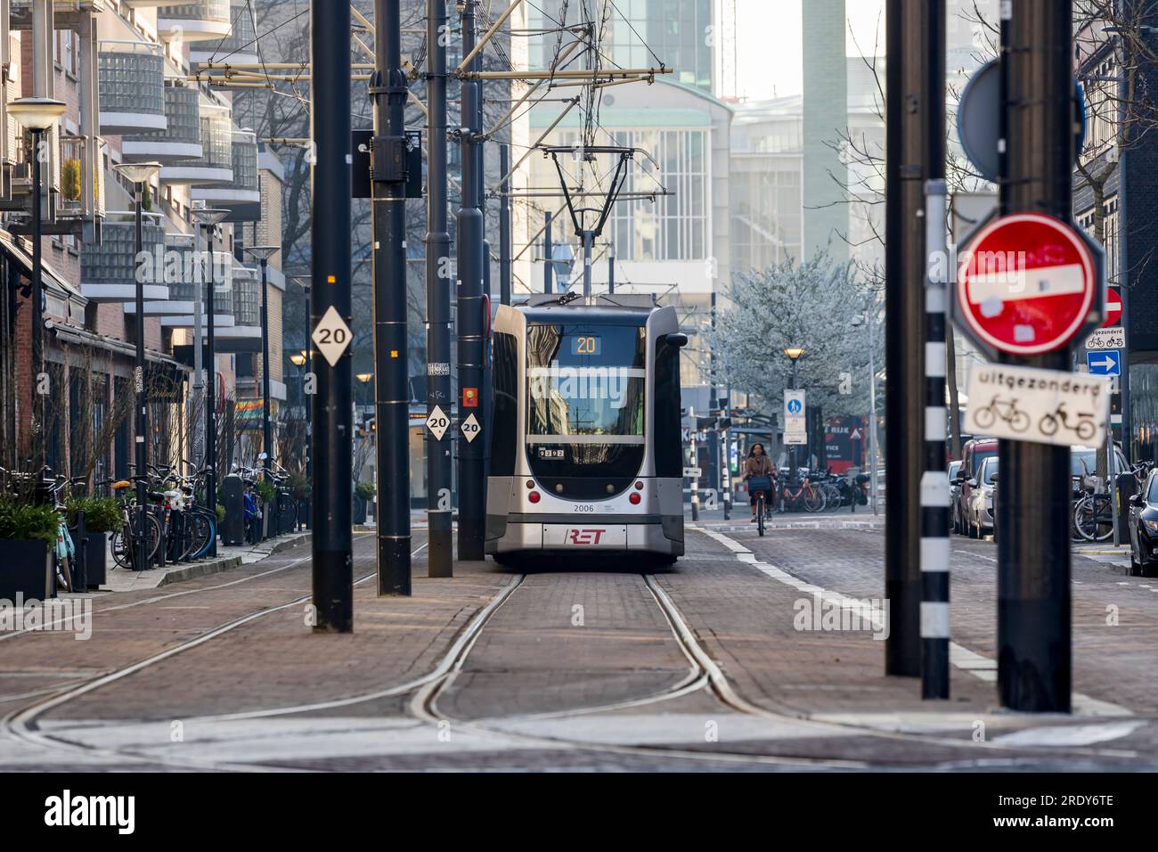 Rotterdam, Netherlands - 2021-03-31: A Citadis tram of the public ...