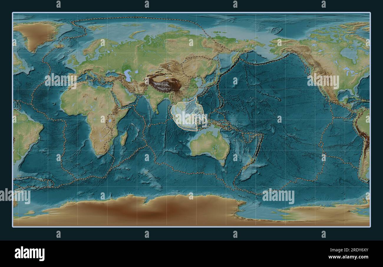 Sunda tectonic plate on the Wiki style elevation map in the Compact ...