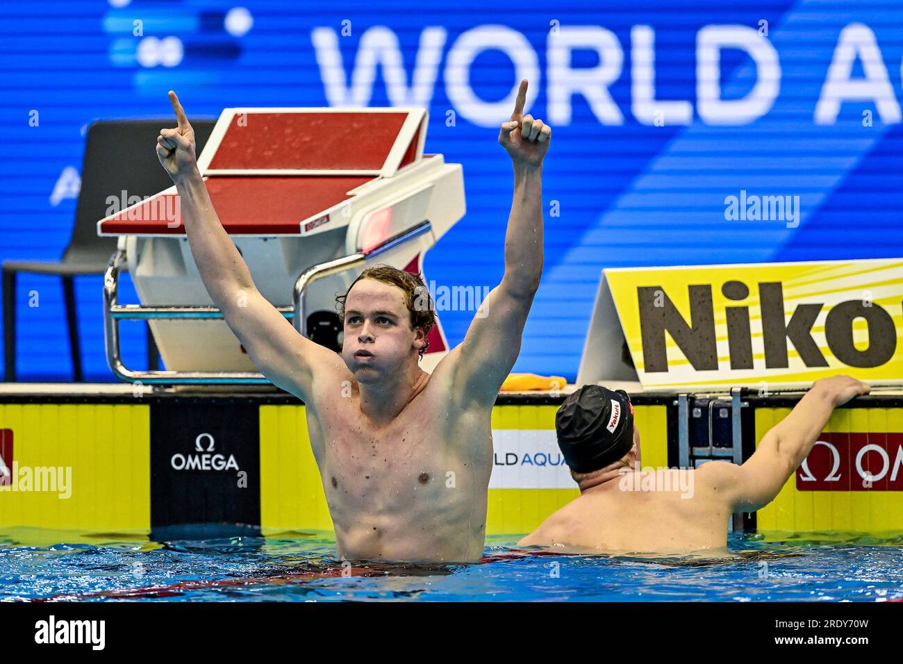 Fukuoka, Japan. 23rd July, 2023. Samuel Short of Australia reacts after ...