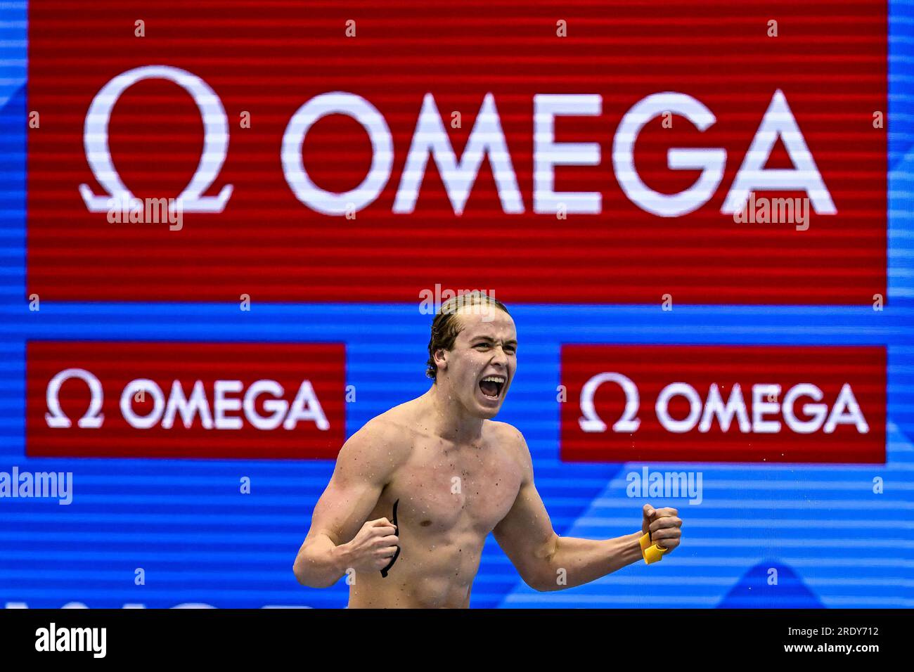 Fukuoka, Japan. 23rd July, 2023. Samuel Short of Australia reacts after ...