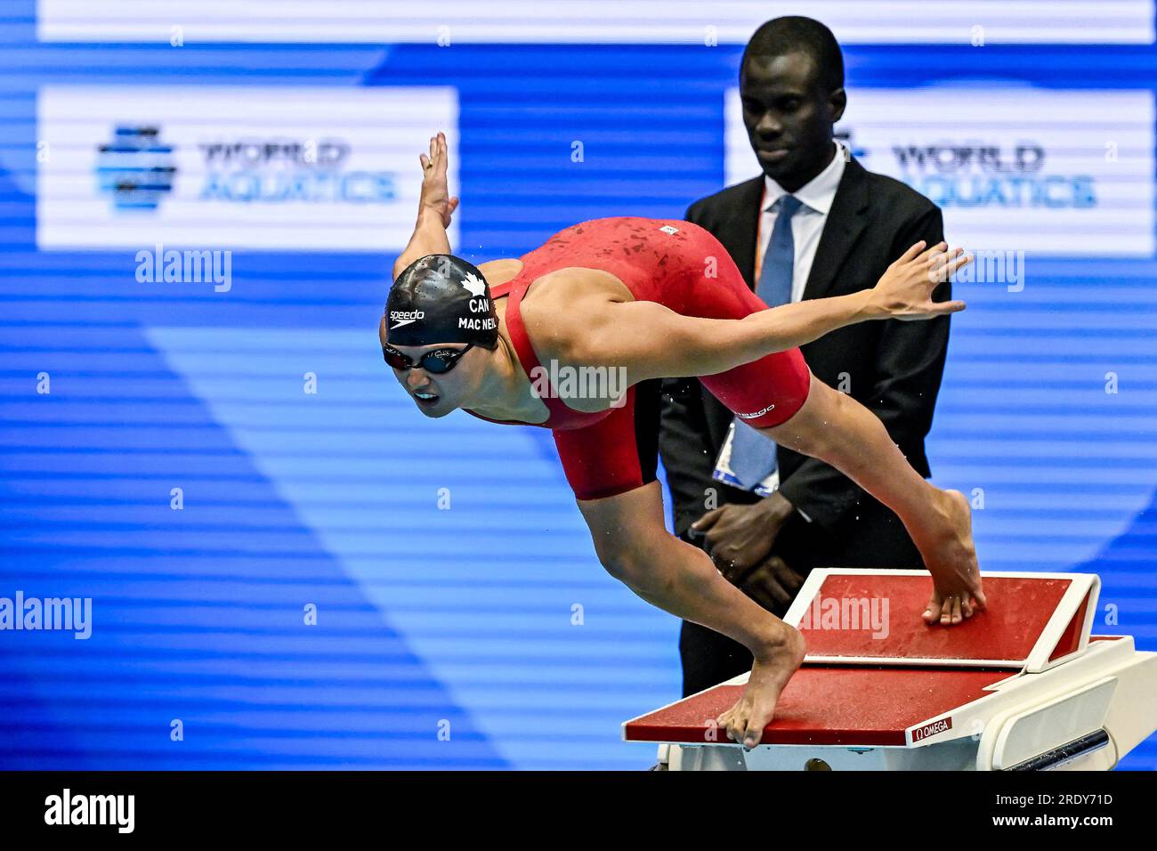 Fukuoka, Japan. 23rd July, 2023. Margaret Macneil of Canada competes in ...