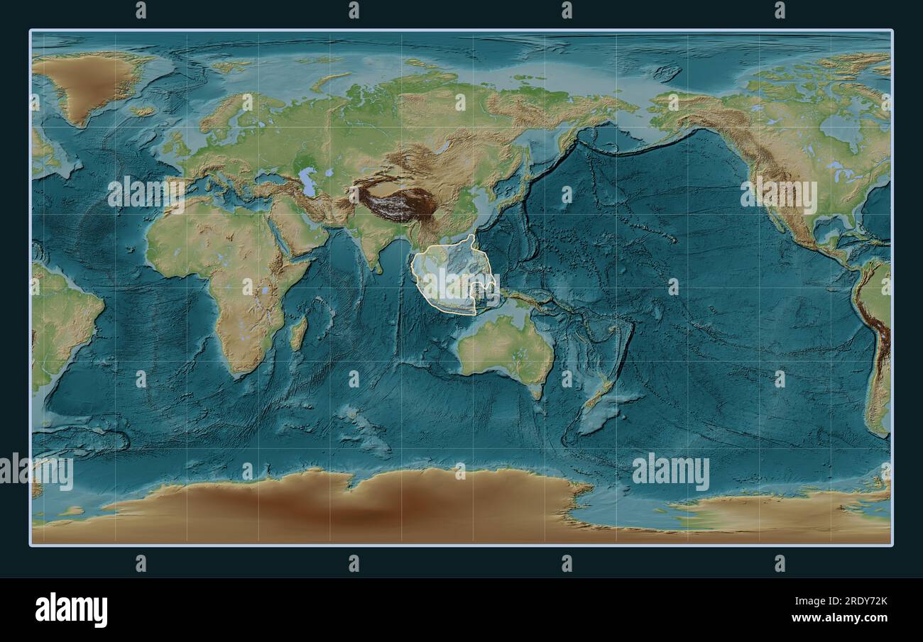 Sunda tectonic plate on the Wiki style elevation map in the Compact ...