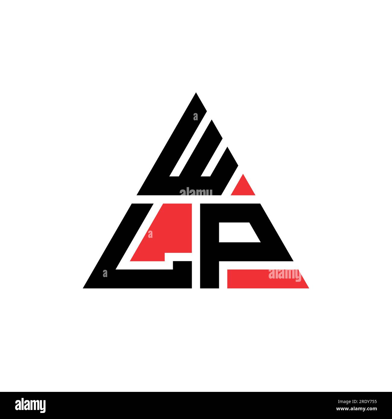 WLP triangle letter logo design with triangle shape. WLP triangle logo ...