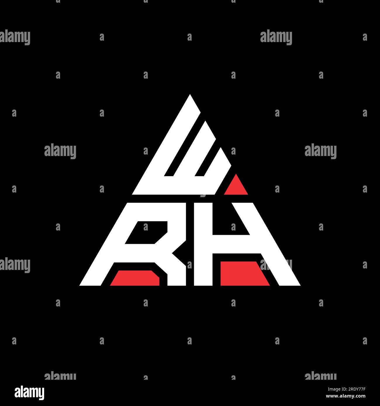 WRH triangle letter logo design with triangle shape. WRH triangle logo ...