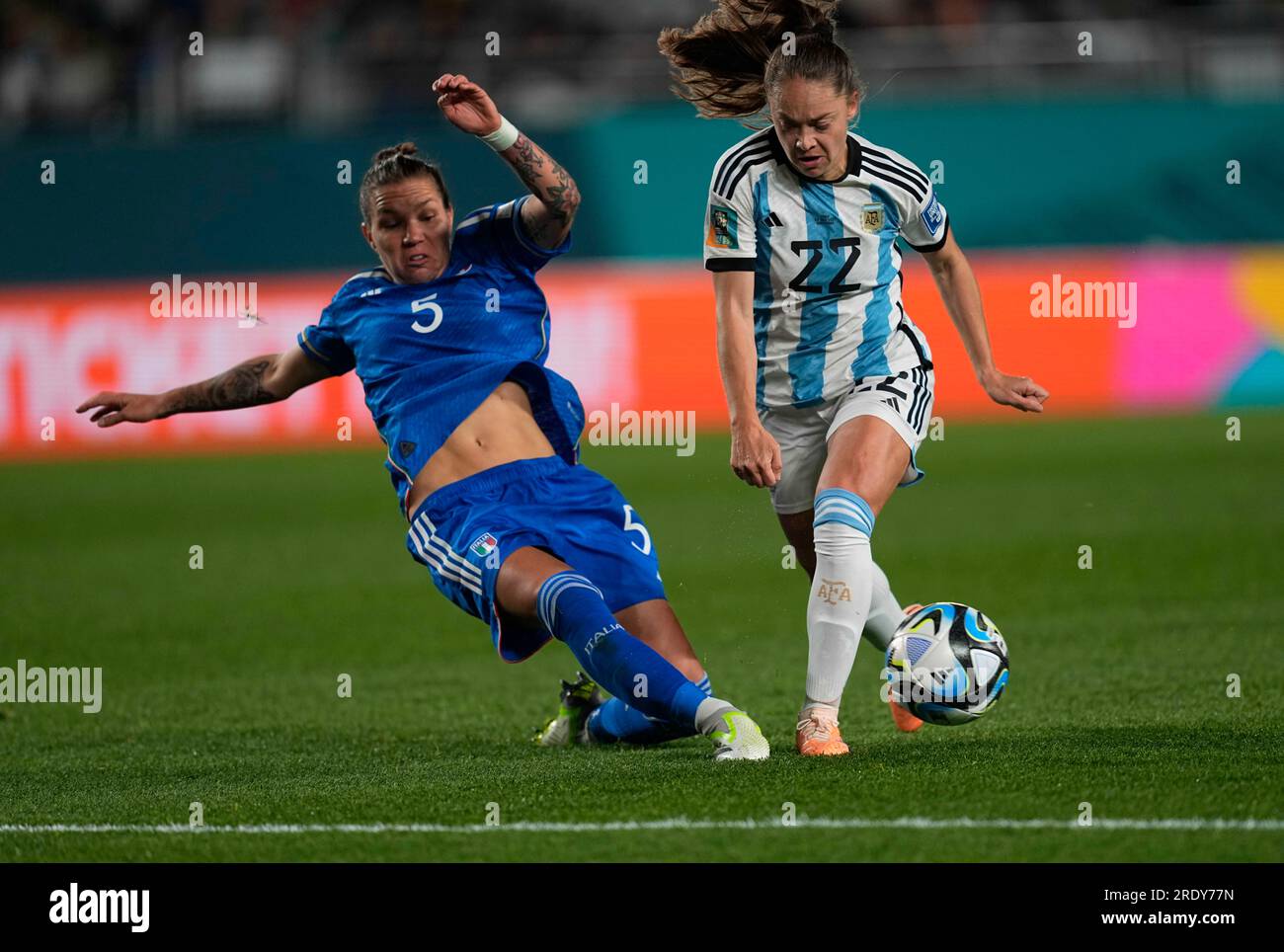 Eden Park, Auckland, New Zealand. 24th July, 2023. Elena Linari (Italy ...
