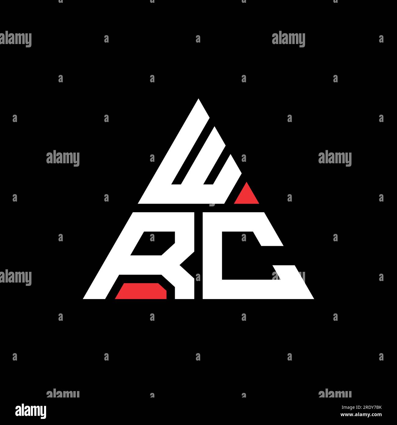 WRC triangle letter logo design with triangle shape. WRC triangle logo ...