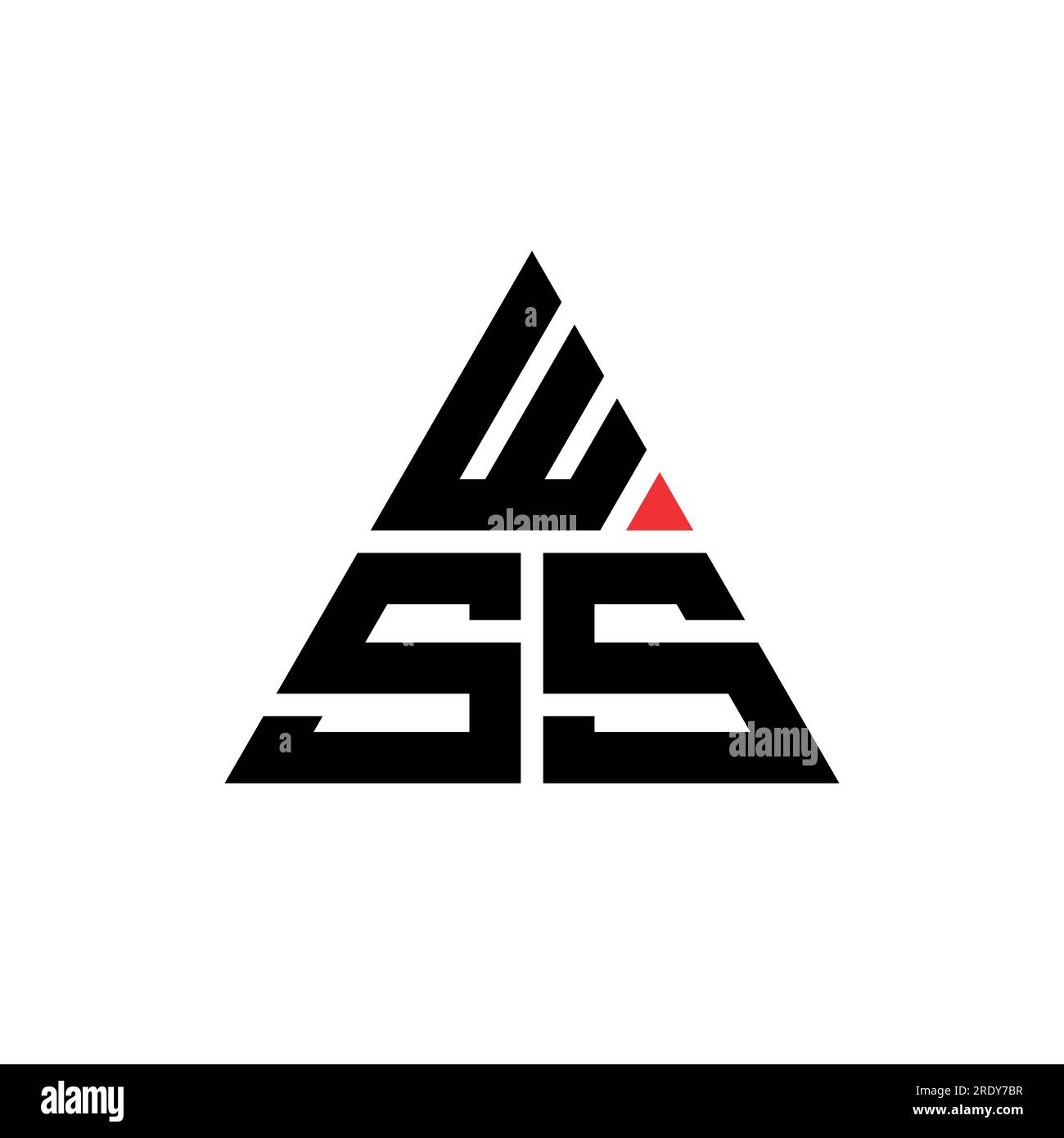 WSS triangle letter logo design with triangle shape. WSS triangle logo ...