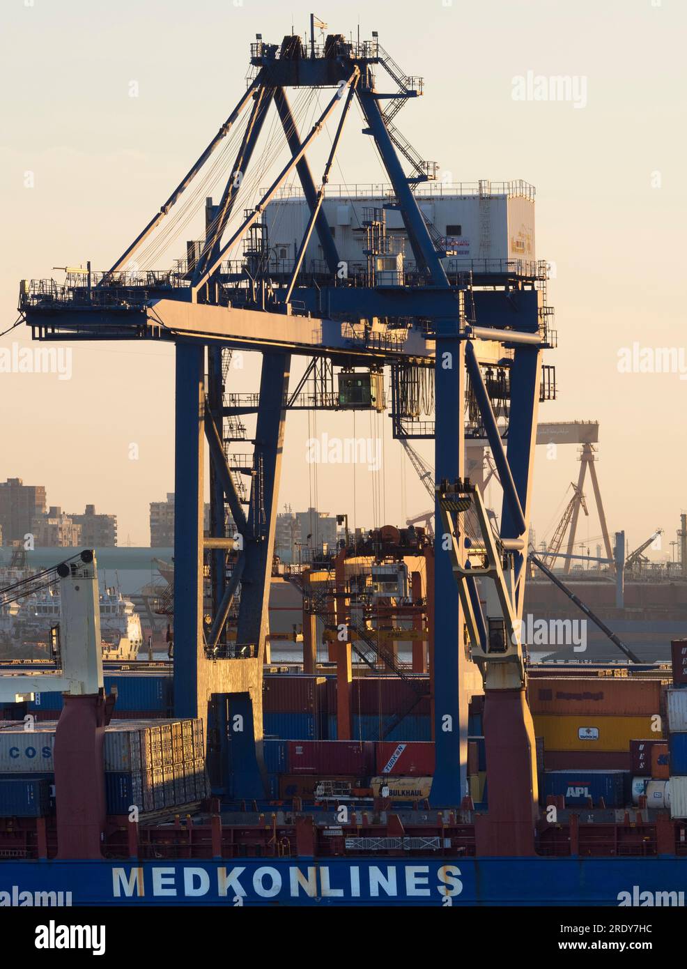 The Port of Alexandria is located on the northern, Mediterranean coast of Egypt, to the West of ...