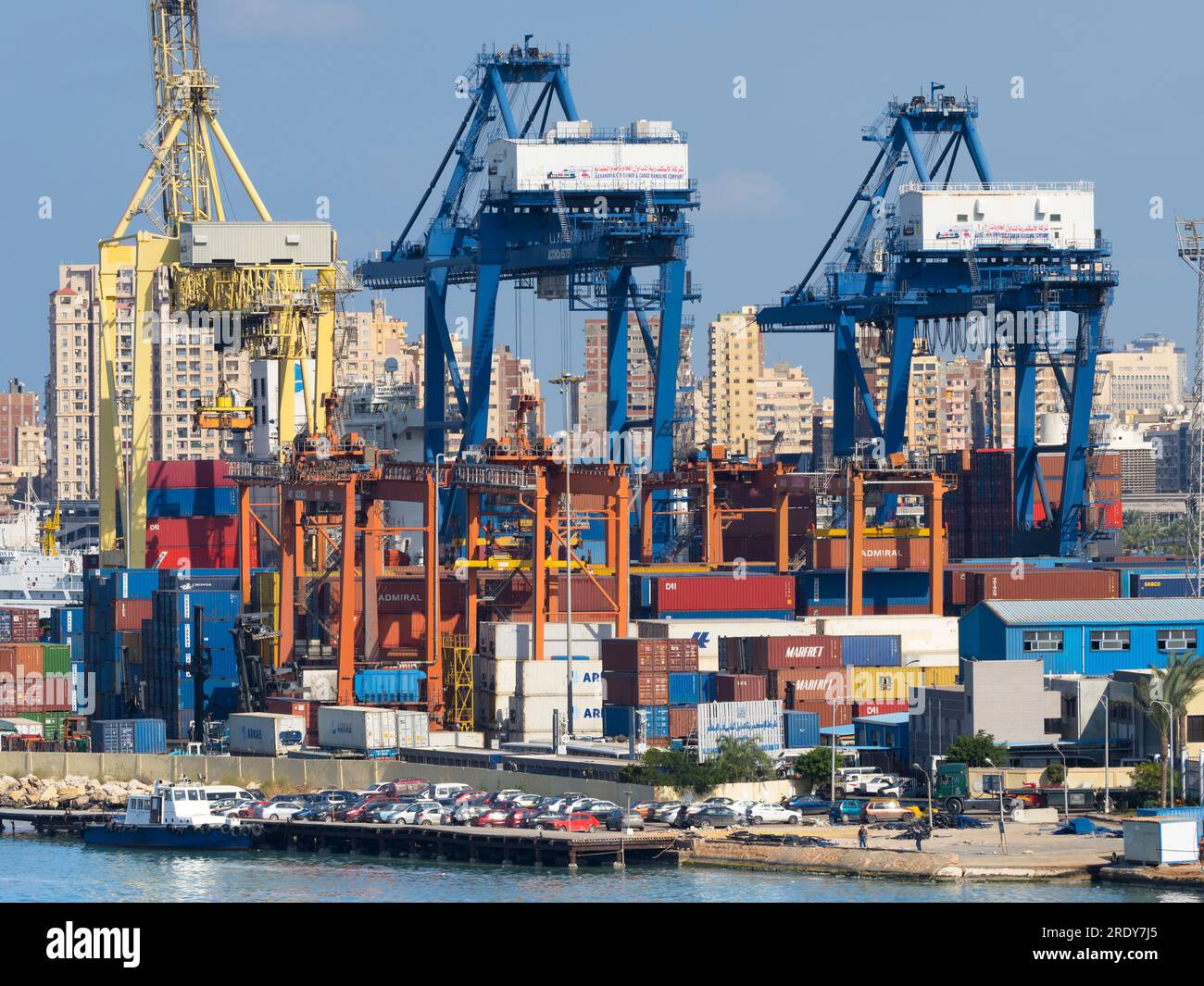 The Port of Alexandria is located on the northern, Mediterranean coast of Egypt, to the West of ...