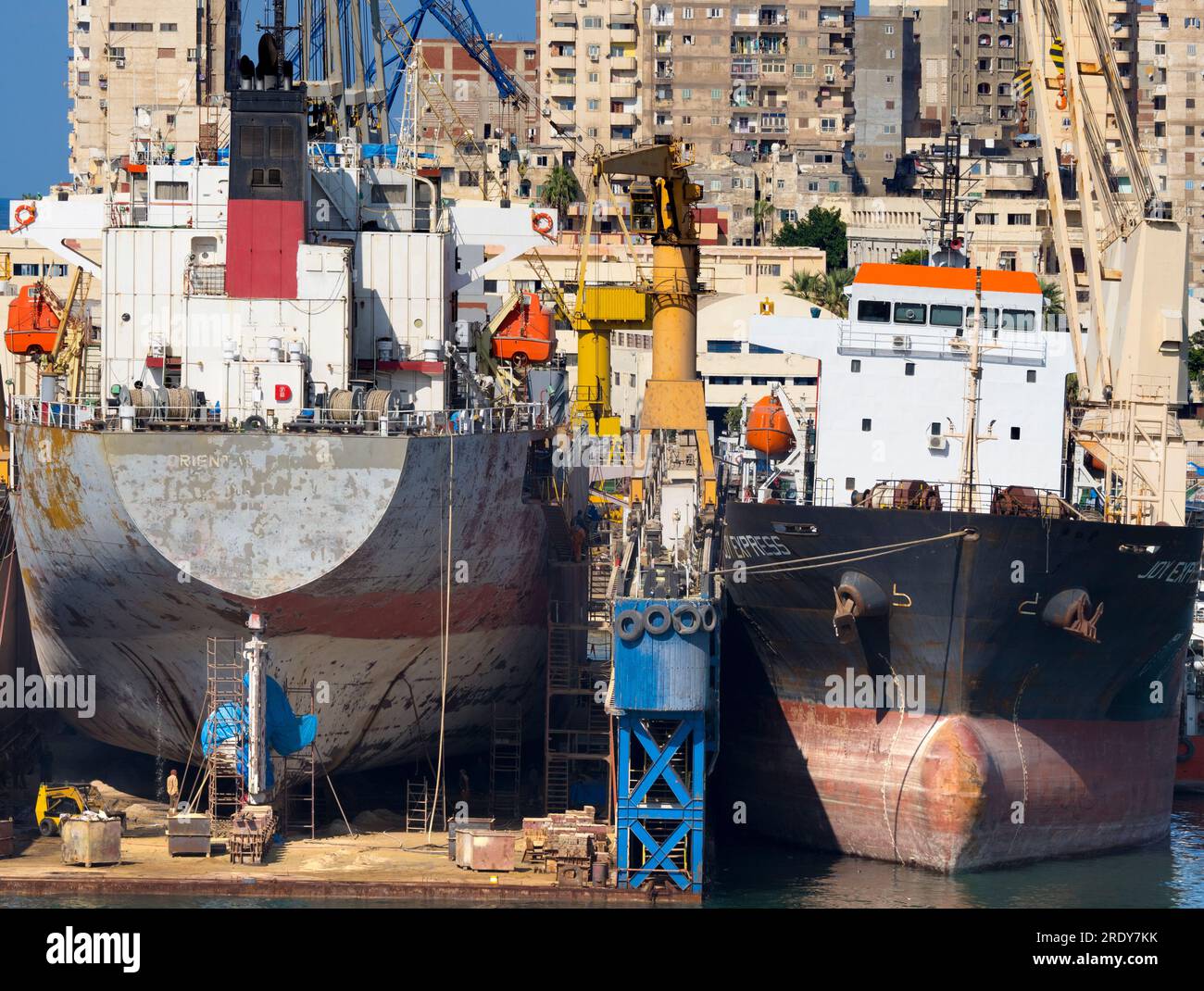 The Port of Alexandria is located on the northern, Mediterranean coast of Egypt, to the West of ...