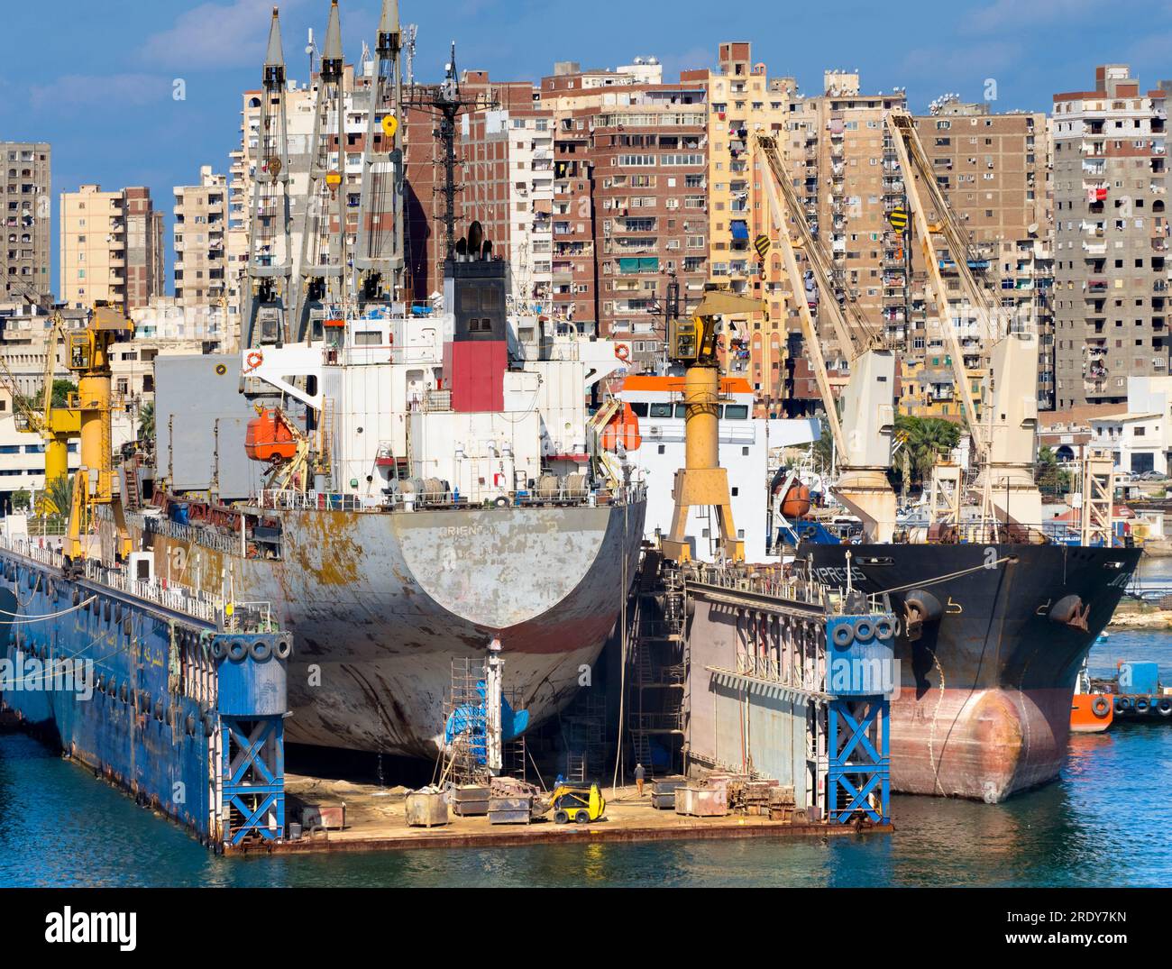 The Port of Alexandria is located on the northern, Mediterranean coast of Egypt, to the West of ...