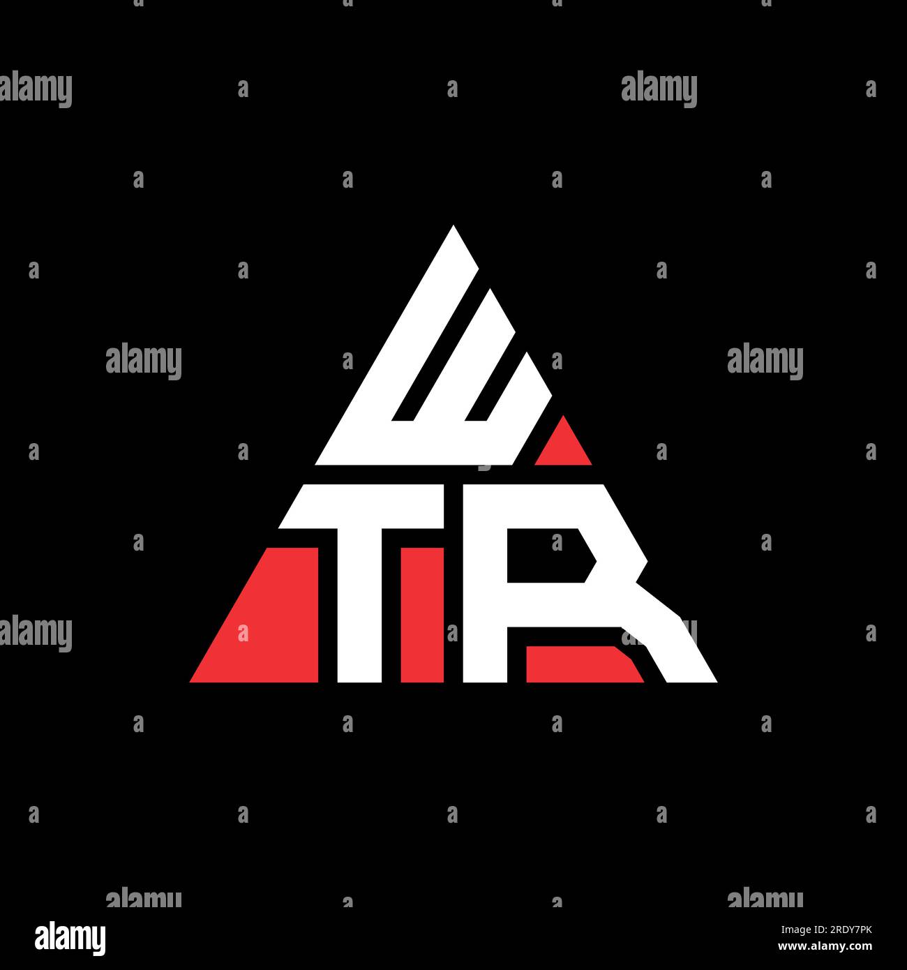 WTR triangle letter logo design with triangle shape. WTR triangle logo ...