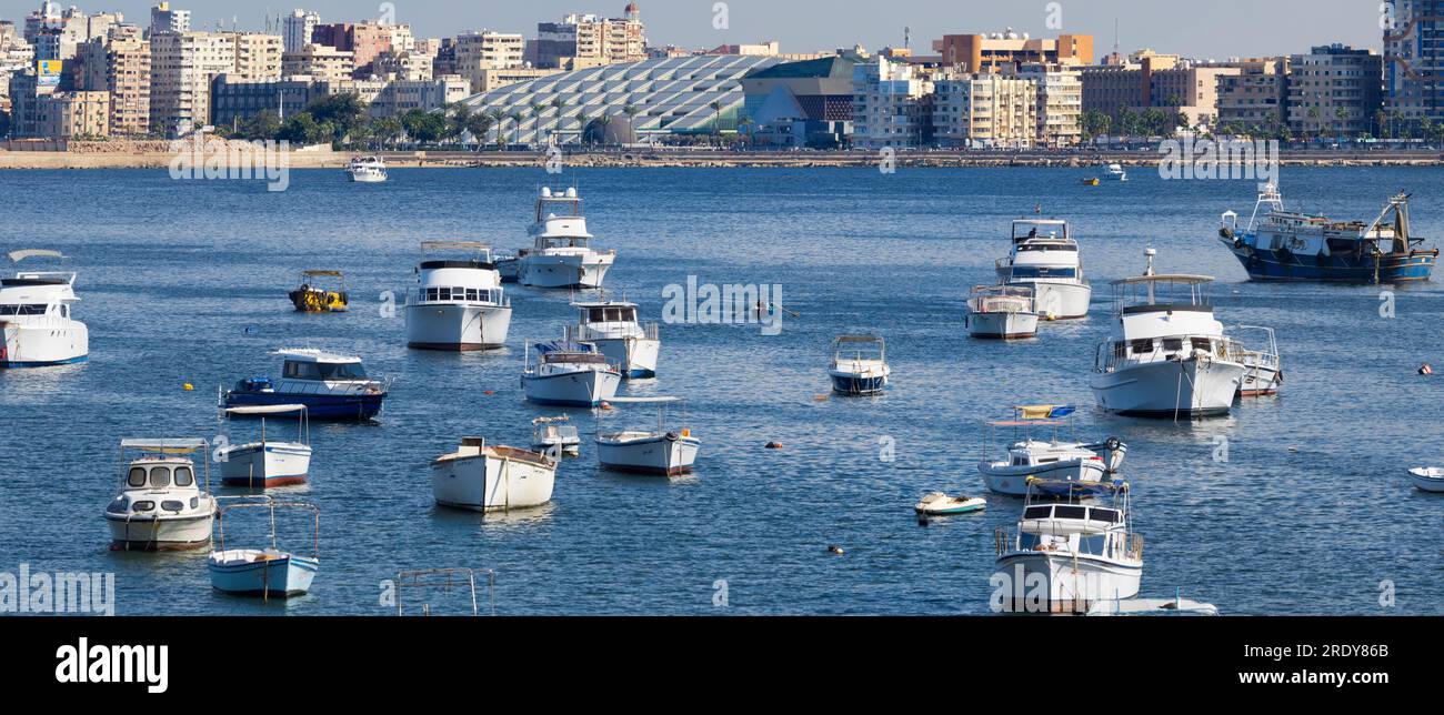 The city of Alexandria is located on the northern, Mediterranean coast ...