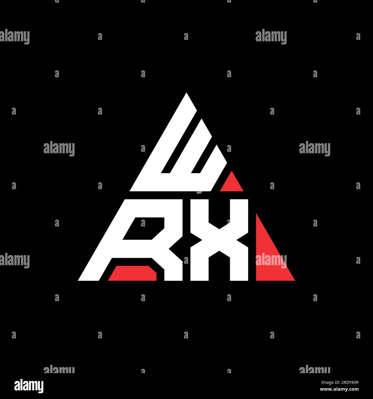 WRX triangle letter logo design with triangle shape. WRX triangle logo ...