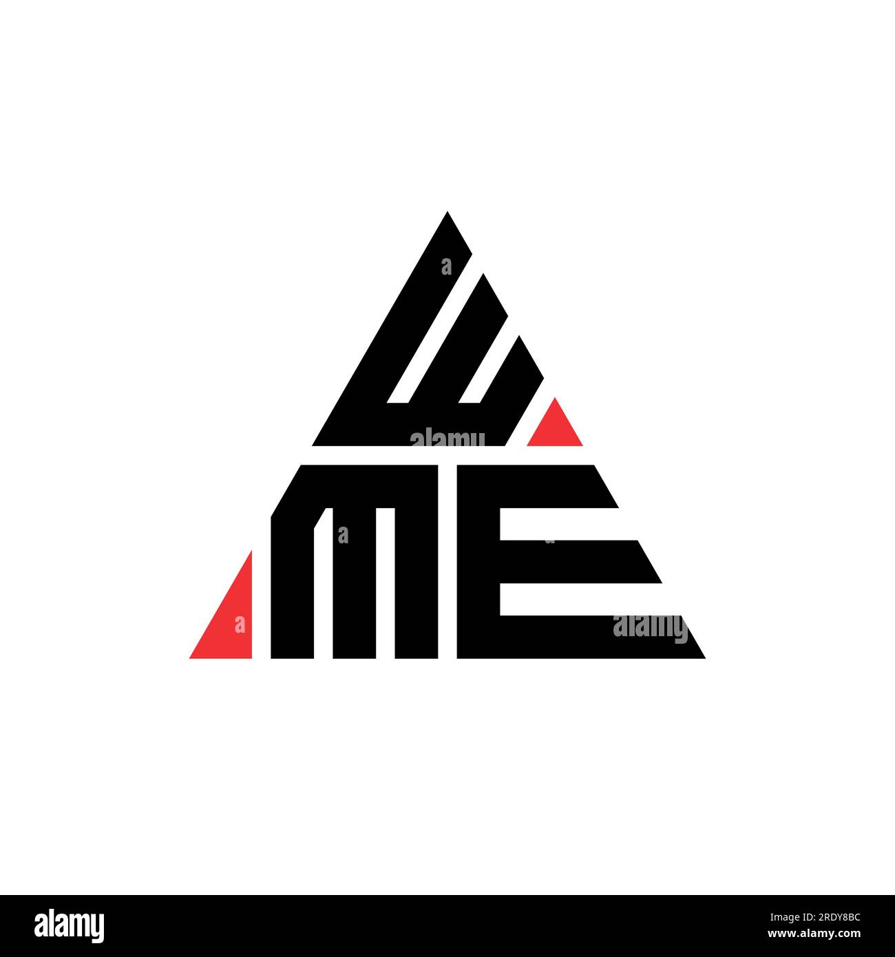 WME triangle letter logo design with triangle shape. WME triangle logo ...