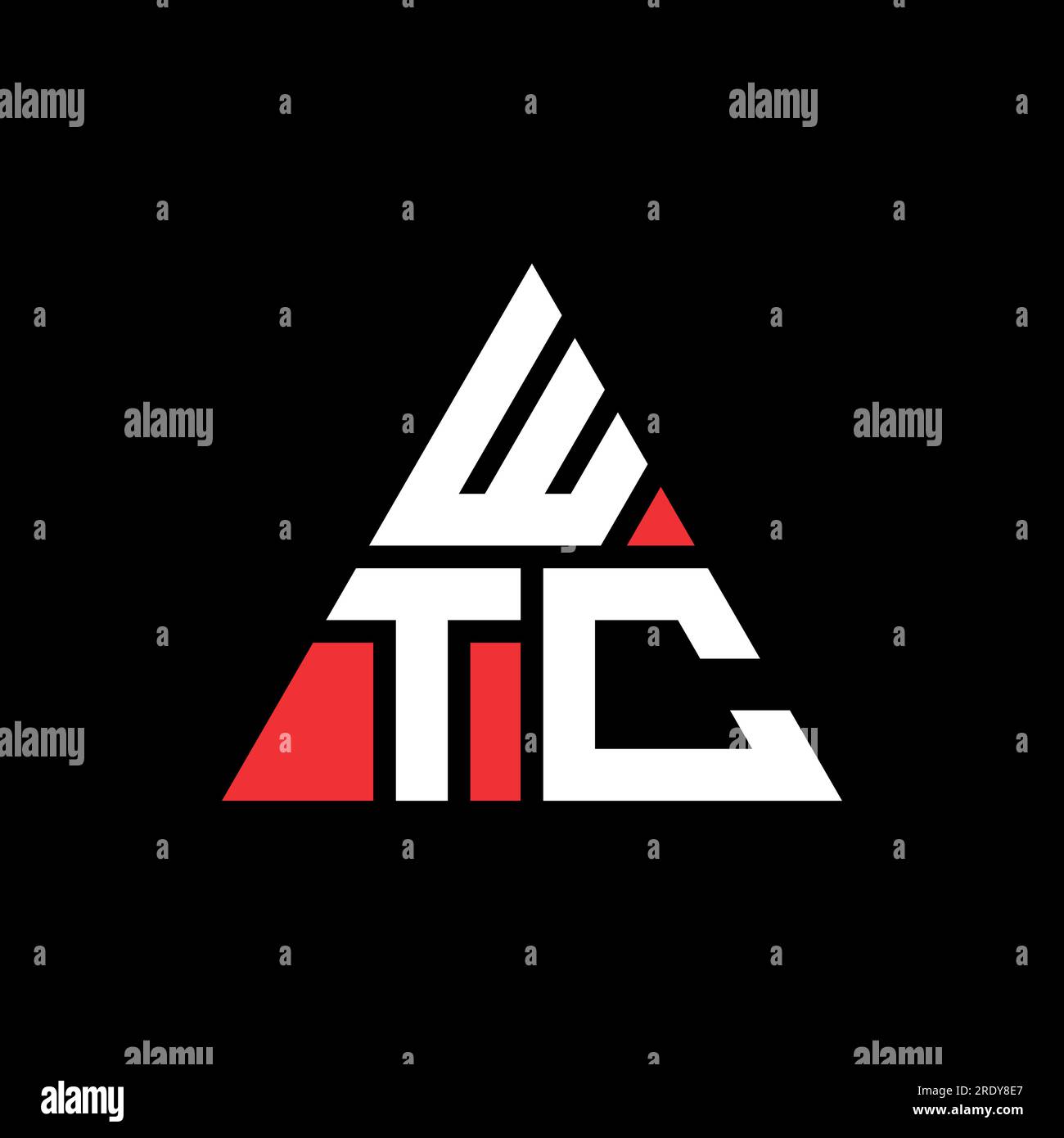 WTC triangle letter logo design with triangle shape. WTC triangle logo ...