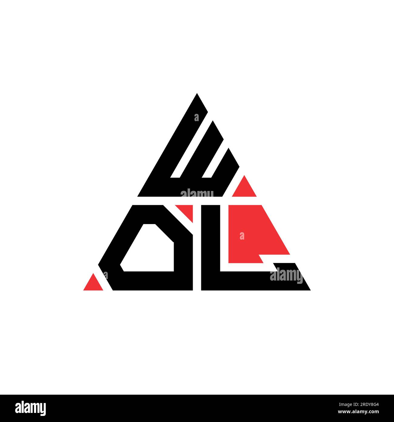 WOL triangle letter logo design with triangle shape. WOL triangle logo design monogram. WOL ...