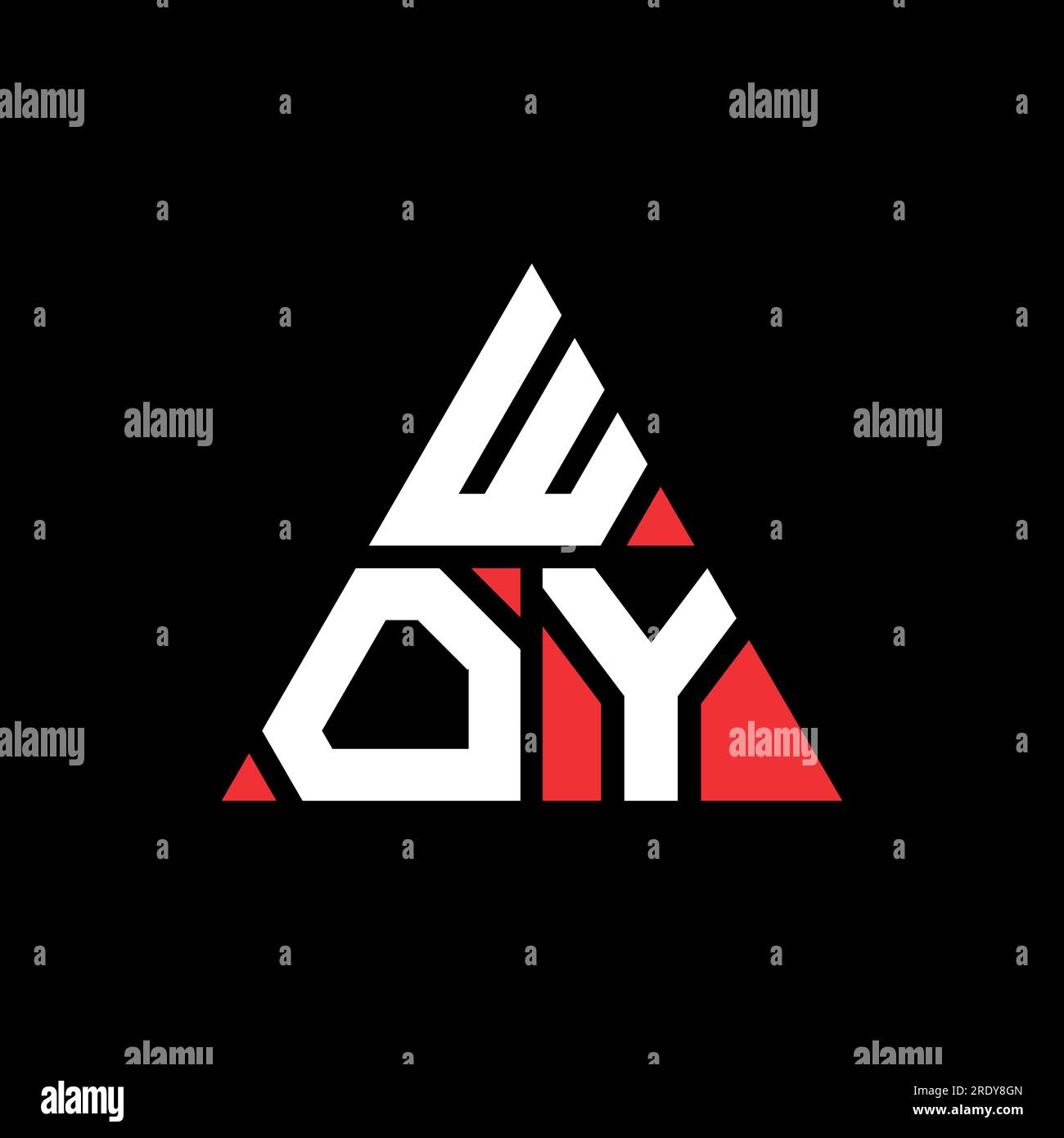 WOY triangle letter logo design with triangle shape. WOY triangle logo ...