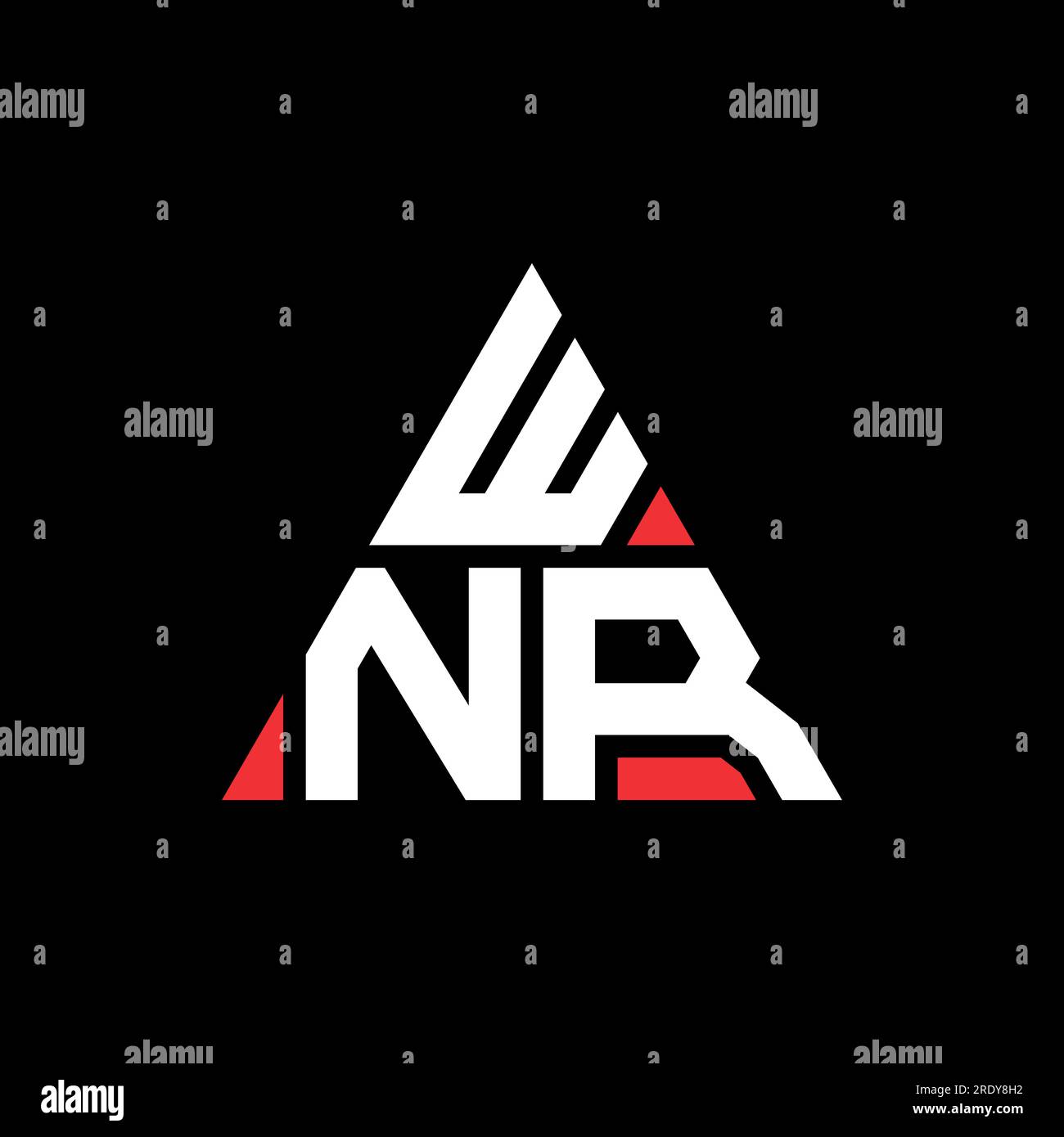 WNR triangle letter logo design with triangle shape. WNR triangle logo ...