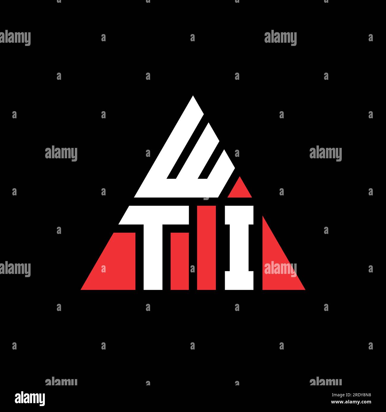 WTI triangle letter logo design with triangle shape. WTI triangle logo ...