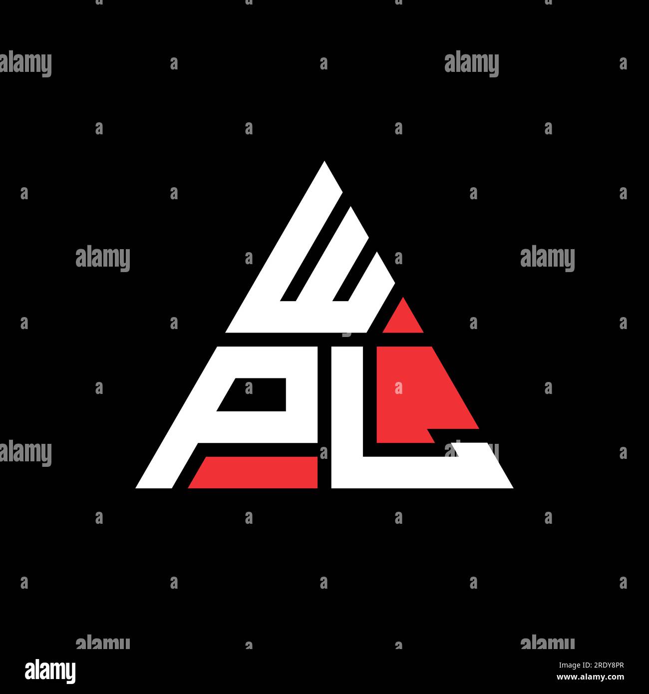 WPL triangle letter logo design with triangle shape. WPL triangle logo ...