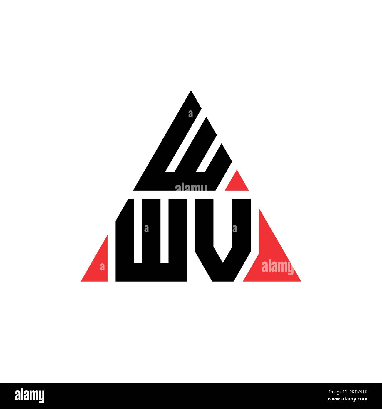 WWV triangle letter logo design with triangle shape. WWV triangle logo ...