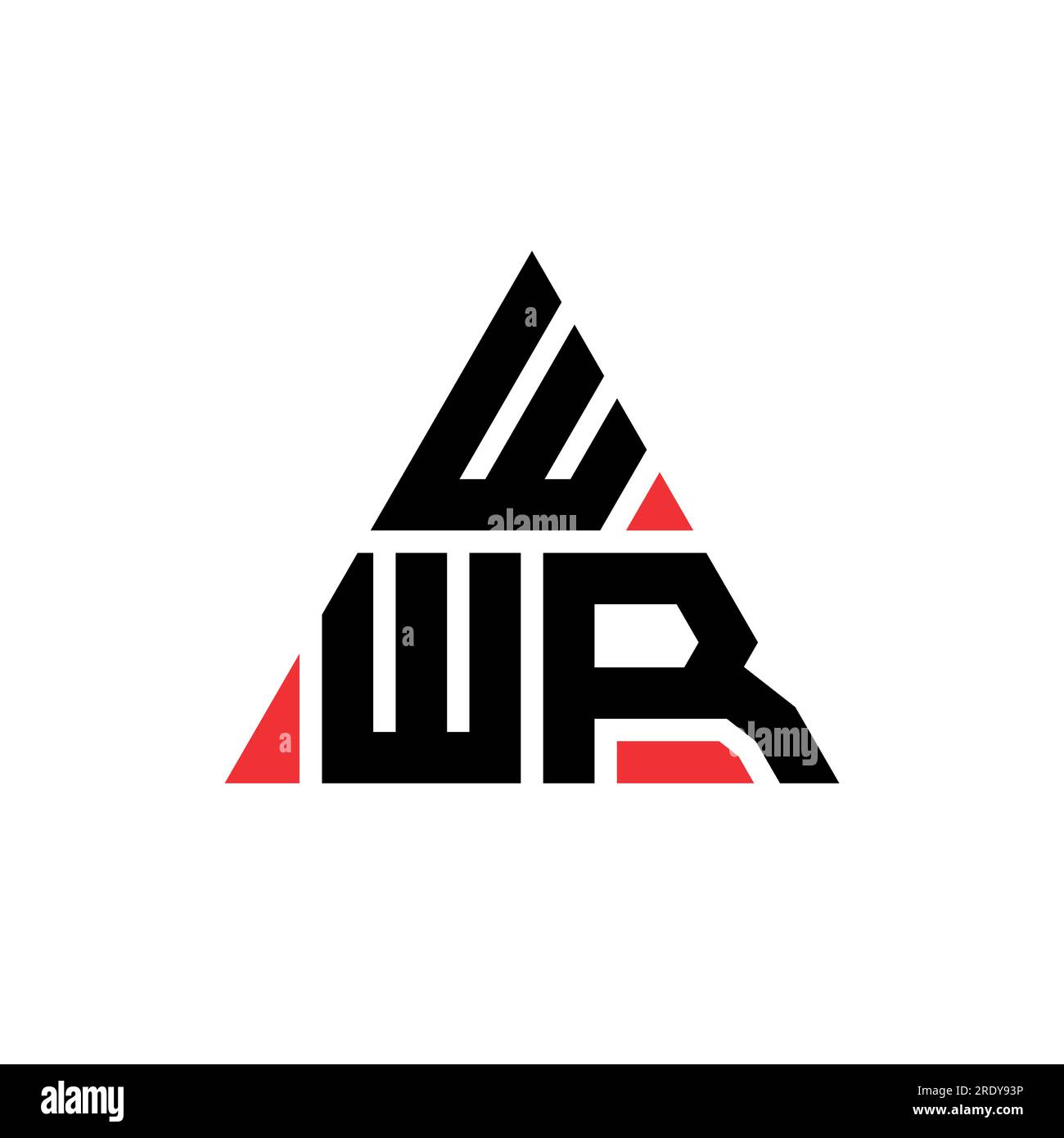 WWR triangle letter logo design with triangle shape. WWR triangle logo ...