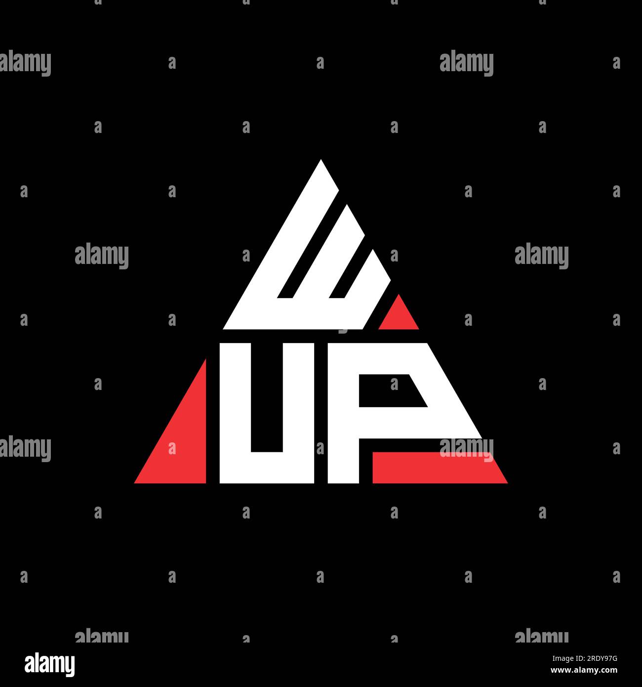 WUP triangle letter logo design with triangle shape. WUP triangle logo ...