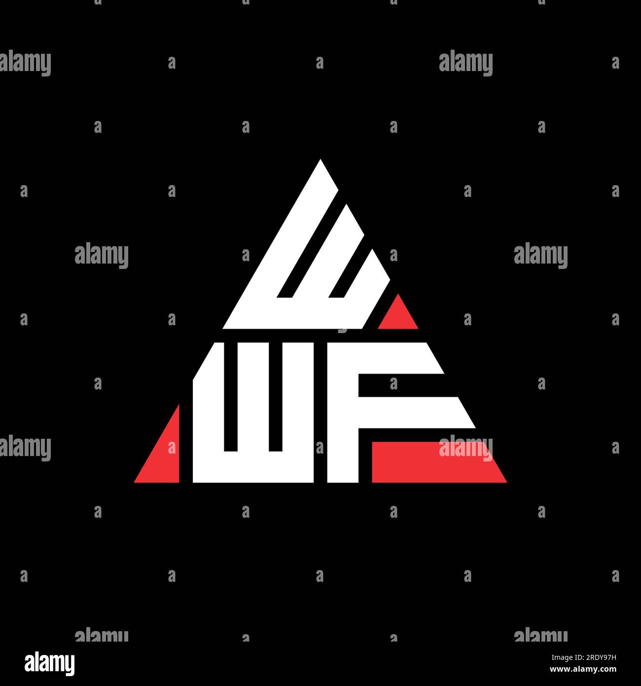 WWF triangle letter logo design with triangle shape. WWF triangle logo ...