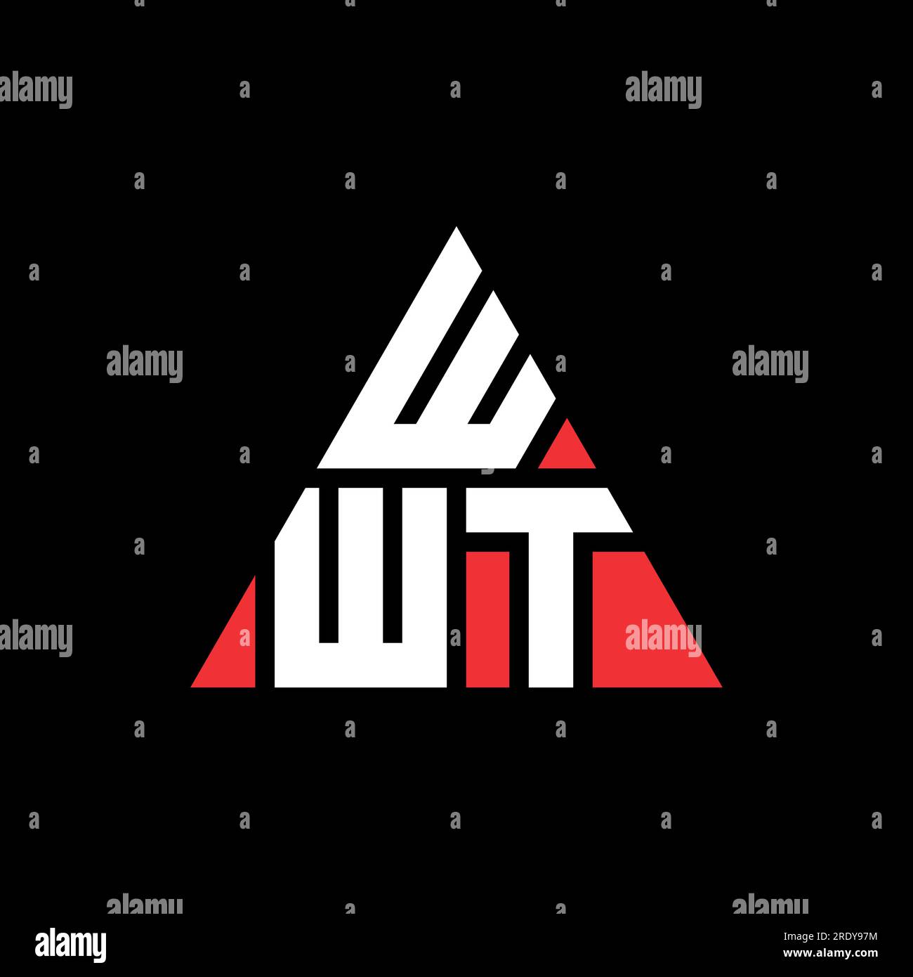 WWT triangle letter logo design with triangle shape. WWT triangle logo ...