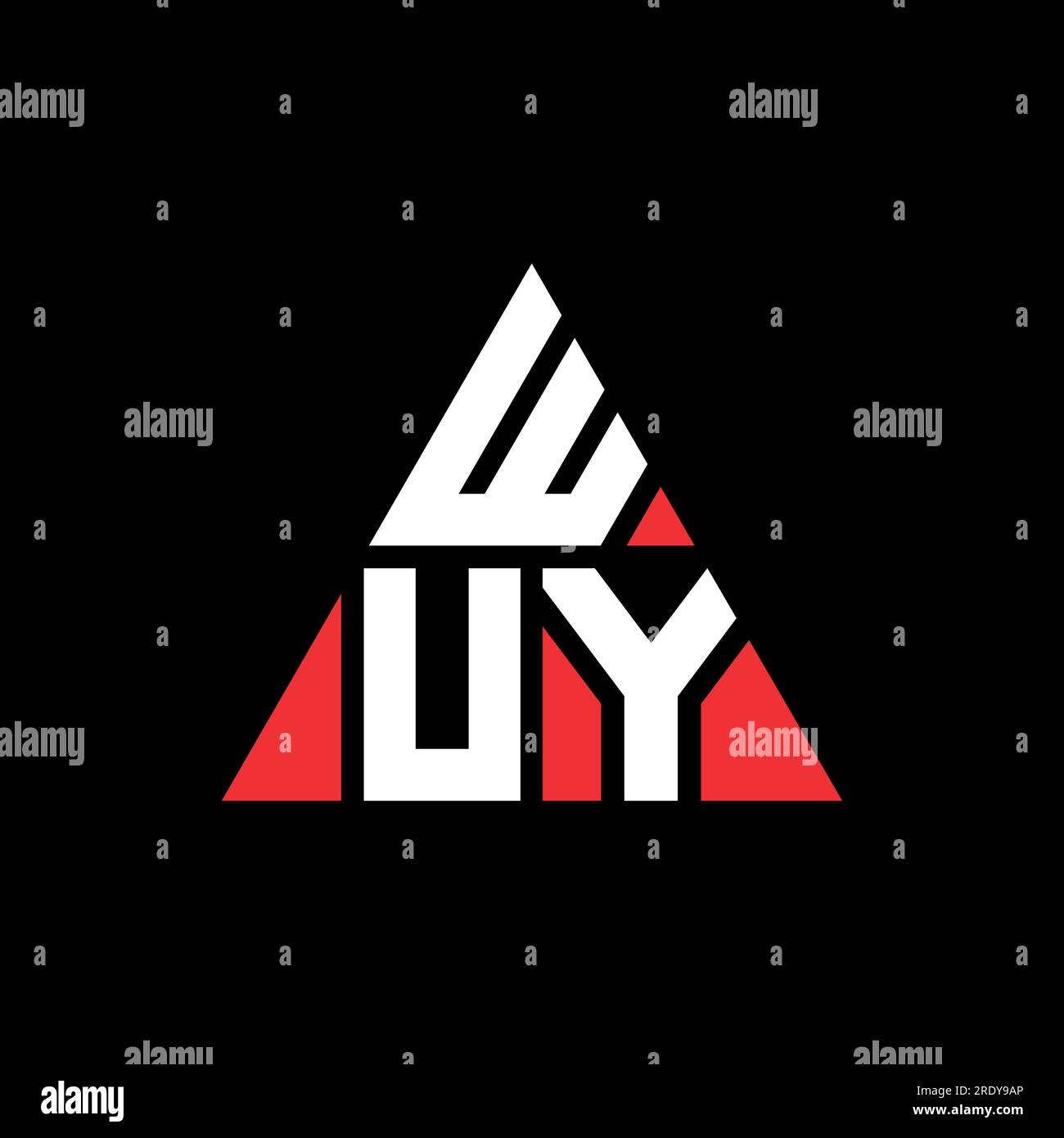 WUY triangle letter logo design with triangle shape. WUY triangle logo ...