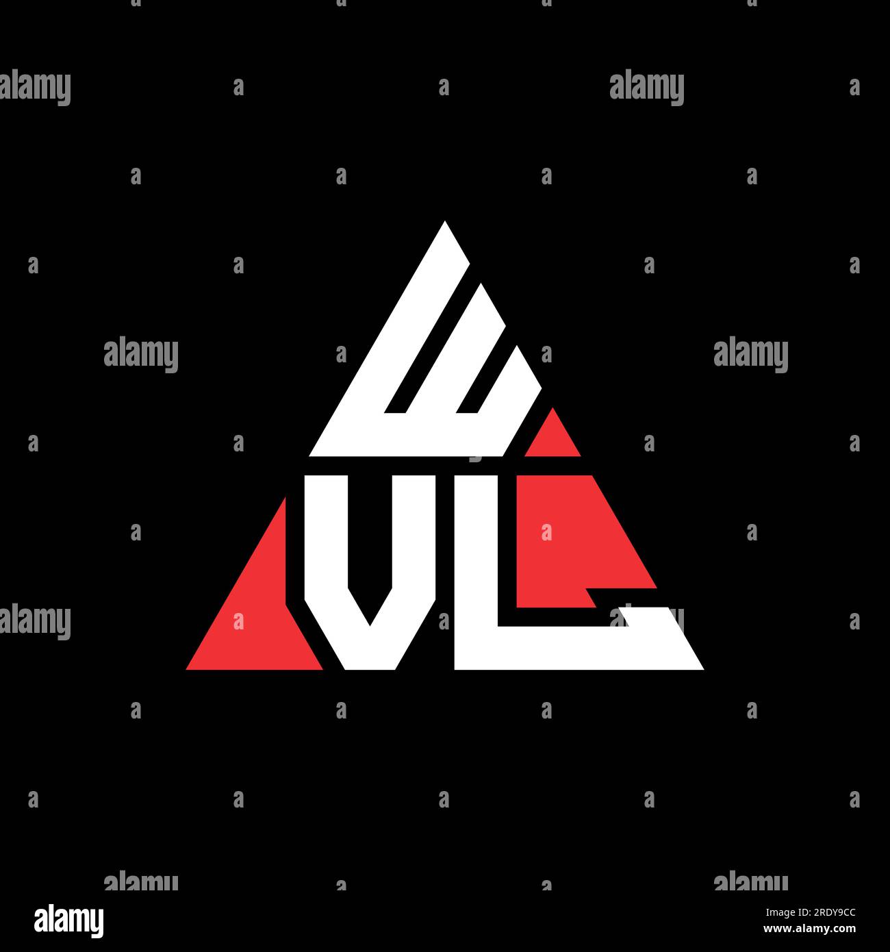WVL triangle letter logo design with triangle shape. WVL triangle logo ...